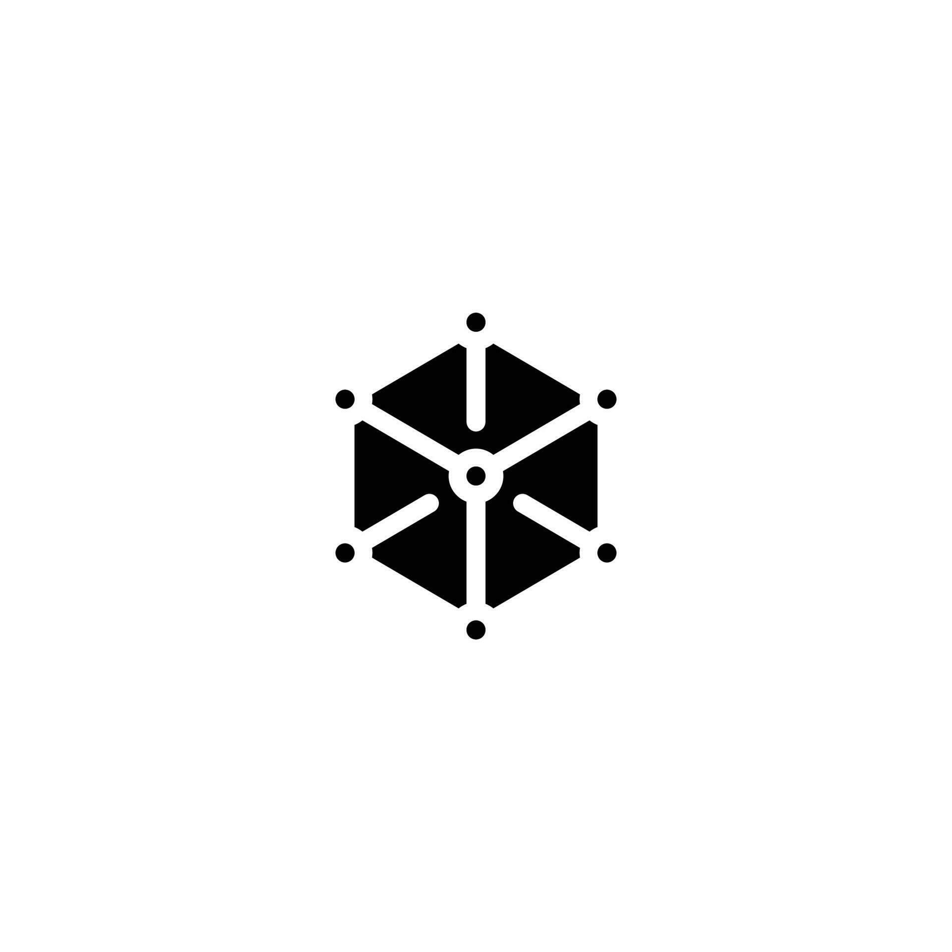 Framework icon. Simple solid style. Cloud, native, react, atom ...