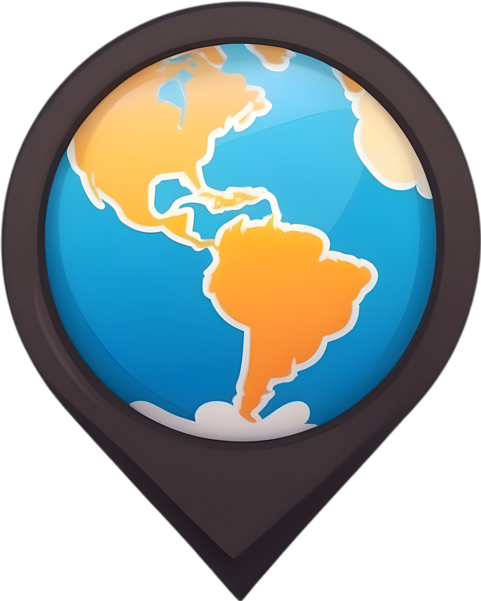 AI generated map pin icon 35088475 PNG