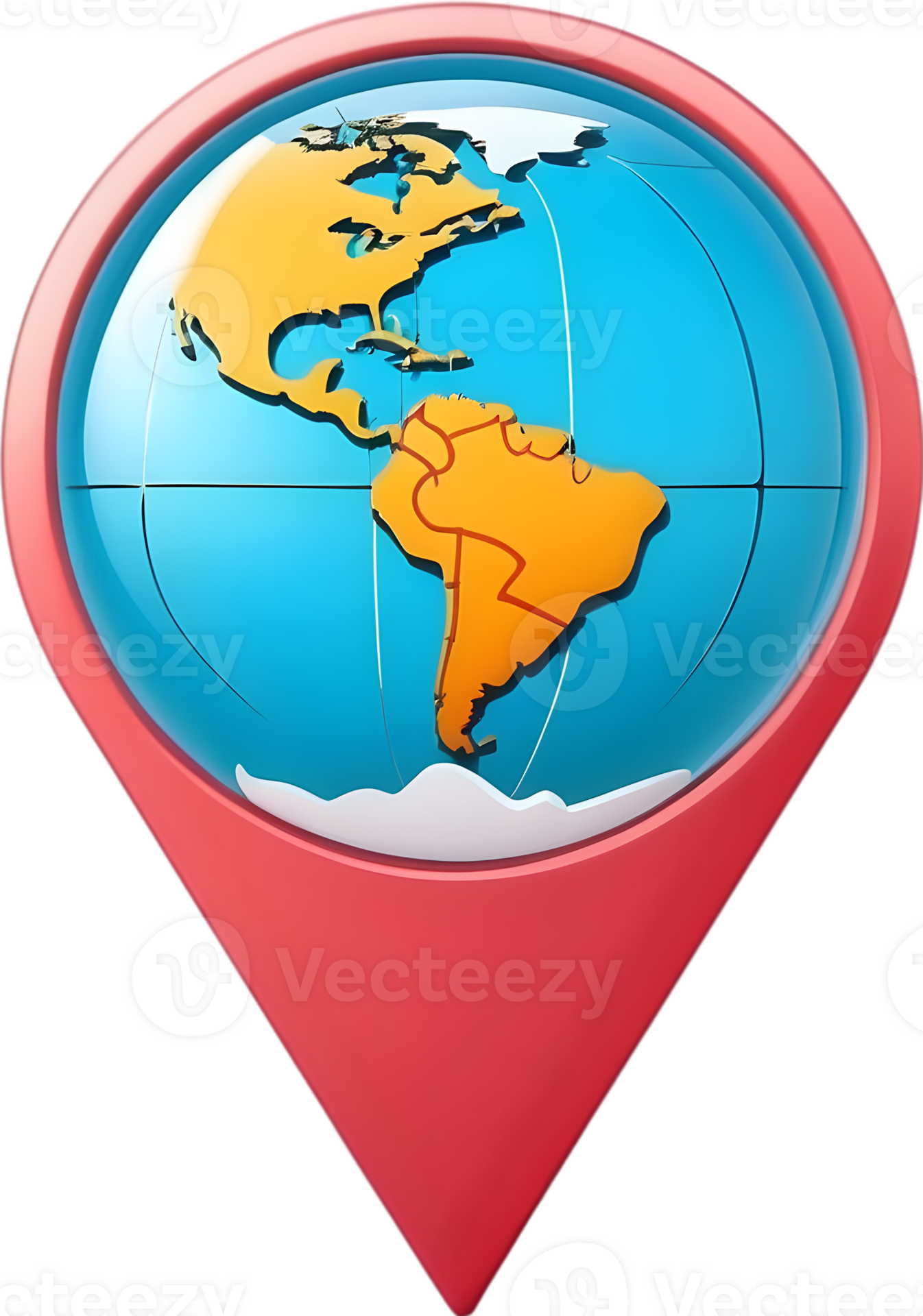 AI generated map pin icon 35088502 PNG