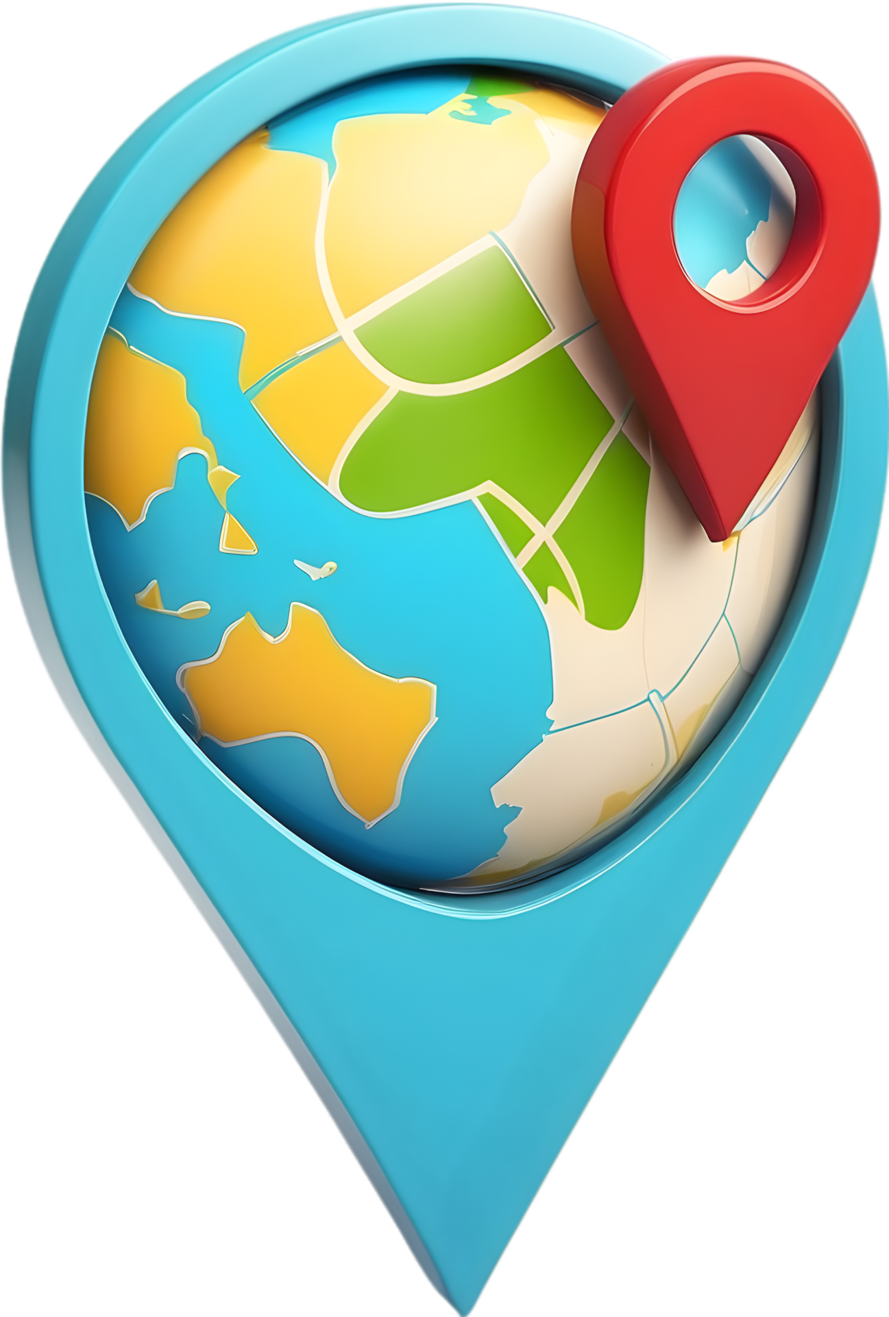 AI generated map pin icon 35088517 PNG