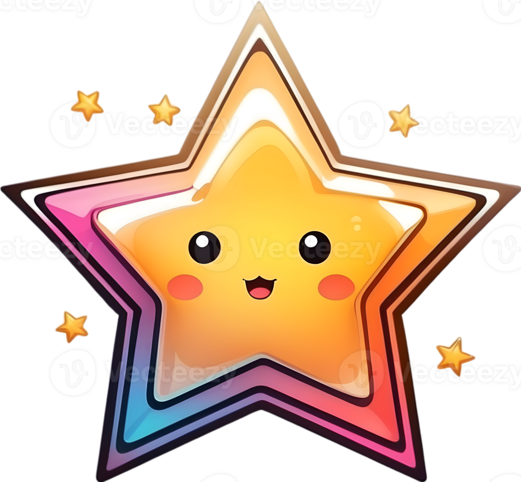 Ai Generated Cute Star Cartoon Style 35088652 Png