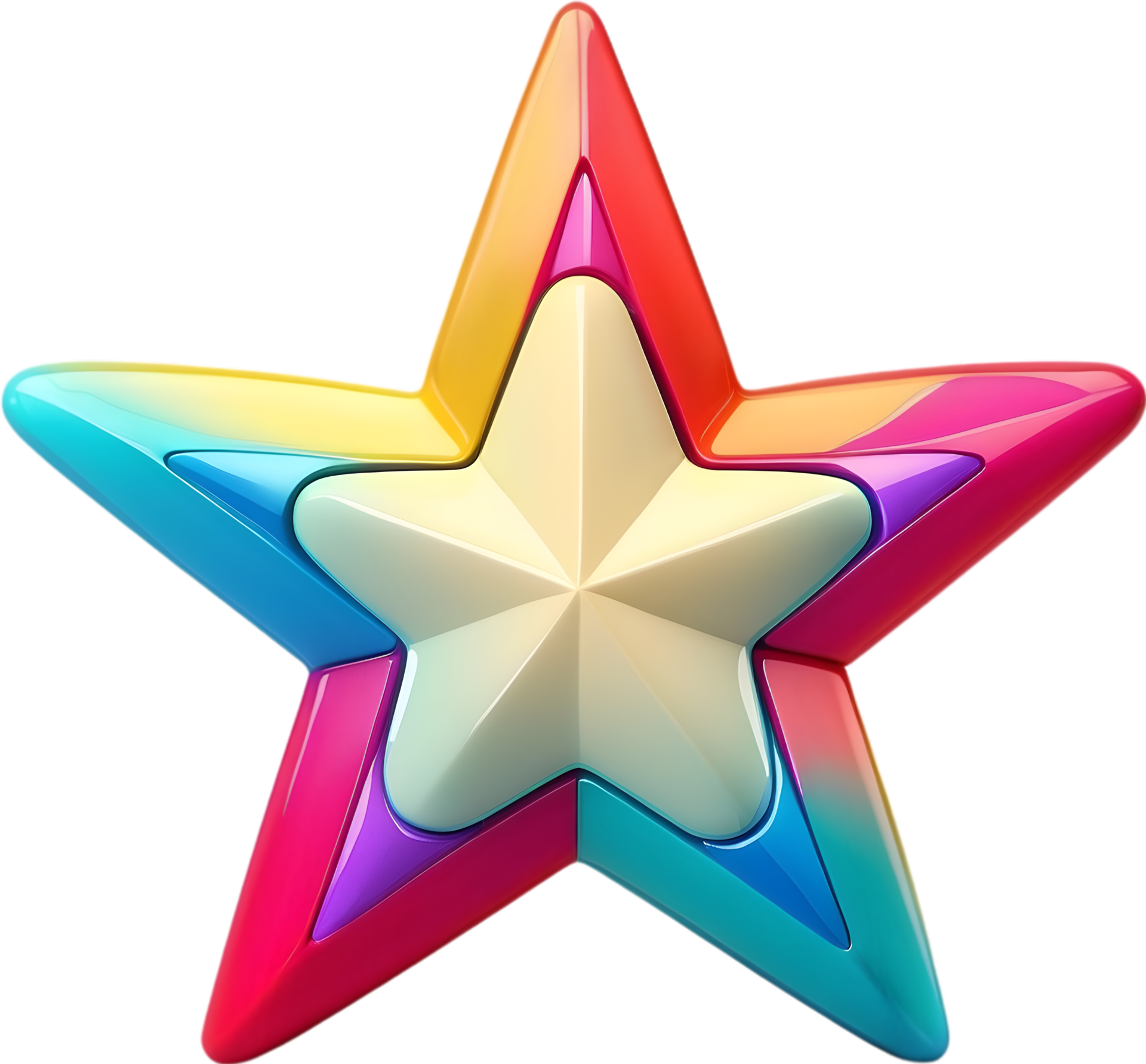 AI generated cute star cartoon style 35089478 PNG