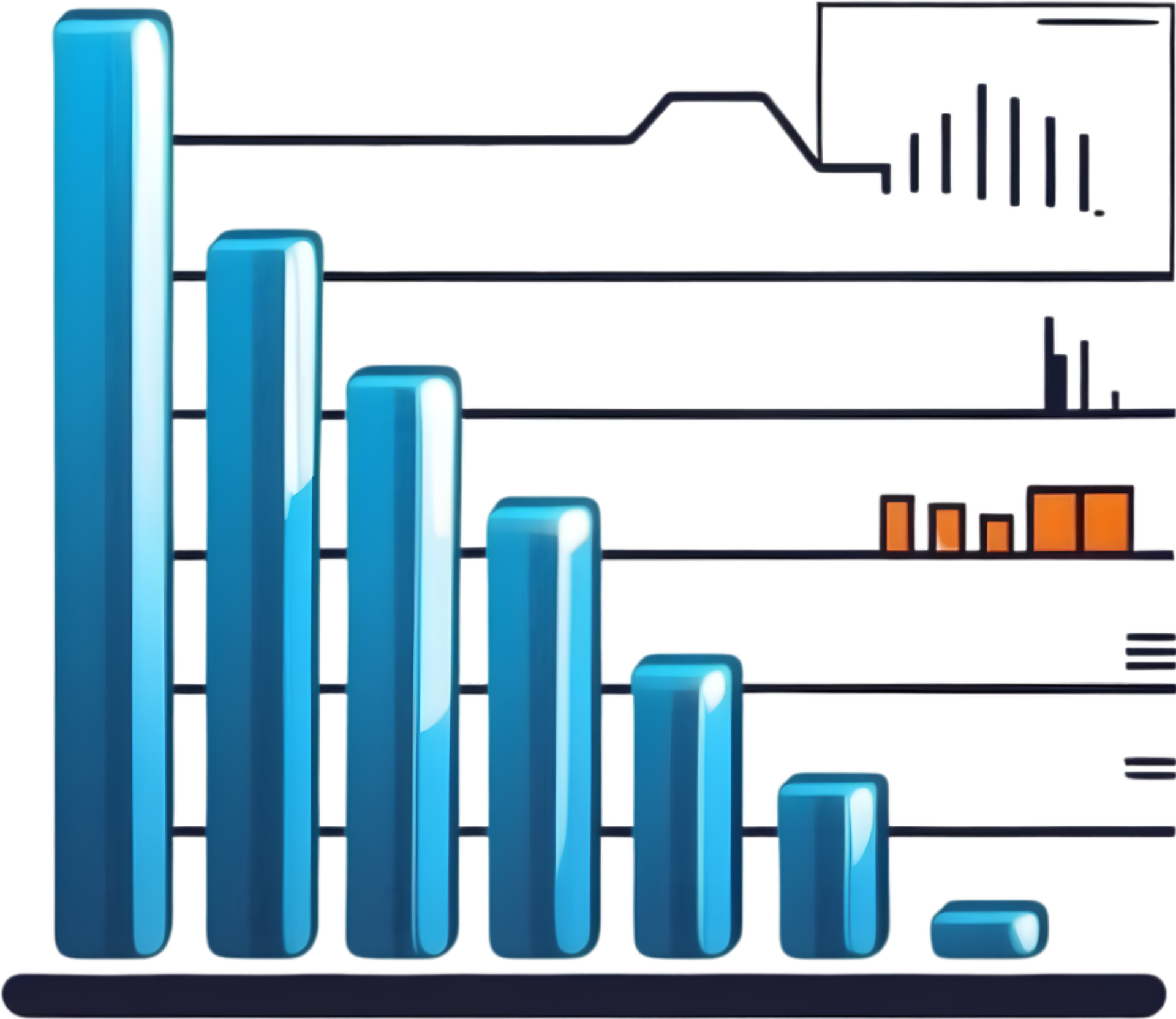 Ai Generated An Illustration Of A Bar Chart With Ai Generative 35098166 Png 6271
