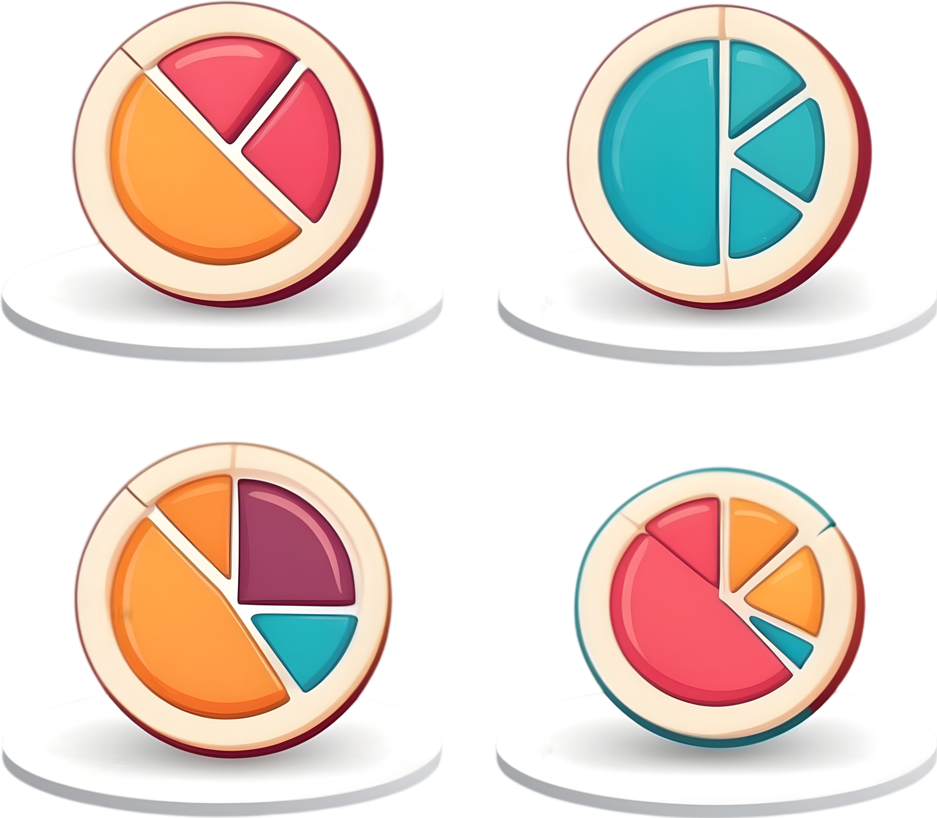 Ai Generated Pie Chart Icon 35098244 Png