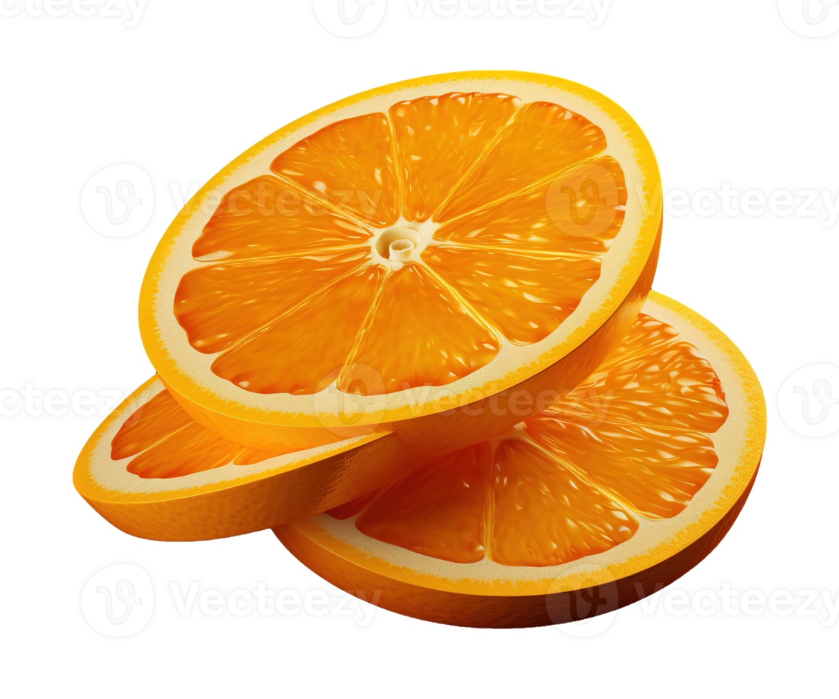 Ai Generated Illustration Of Fresh Orange Slices Ai Generative 35098492 Png