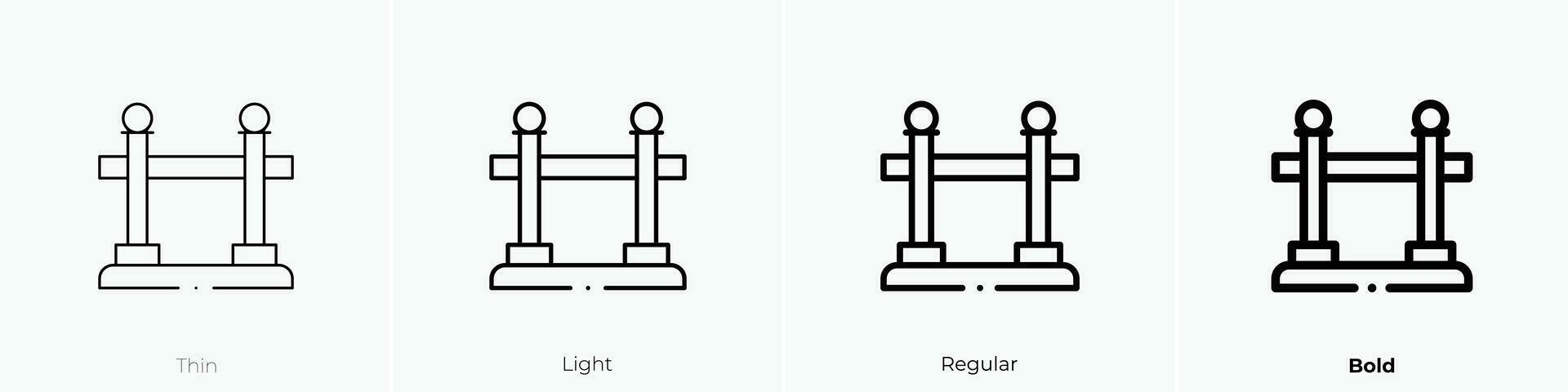 queue icon. Thin, Light, Regular And Bold style design isolated on ...