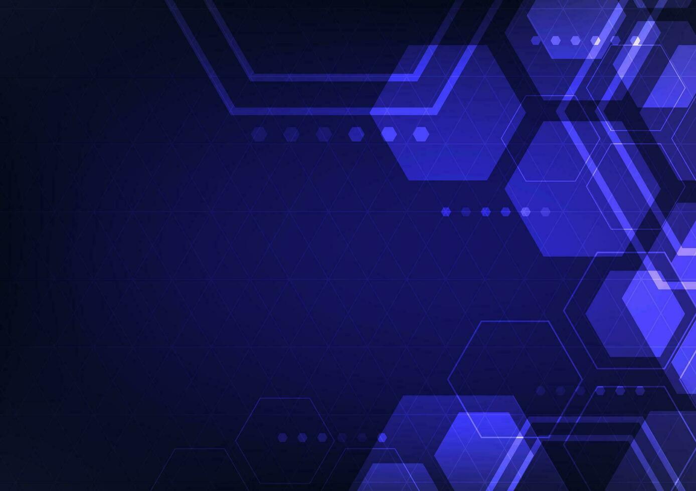 digital computer communication technology, abstract hexagon shape ...