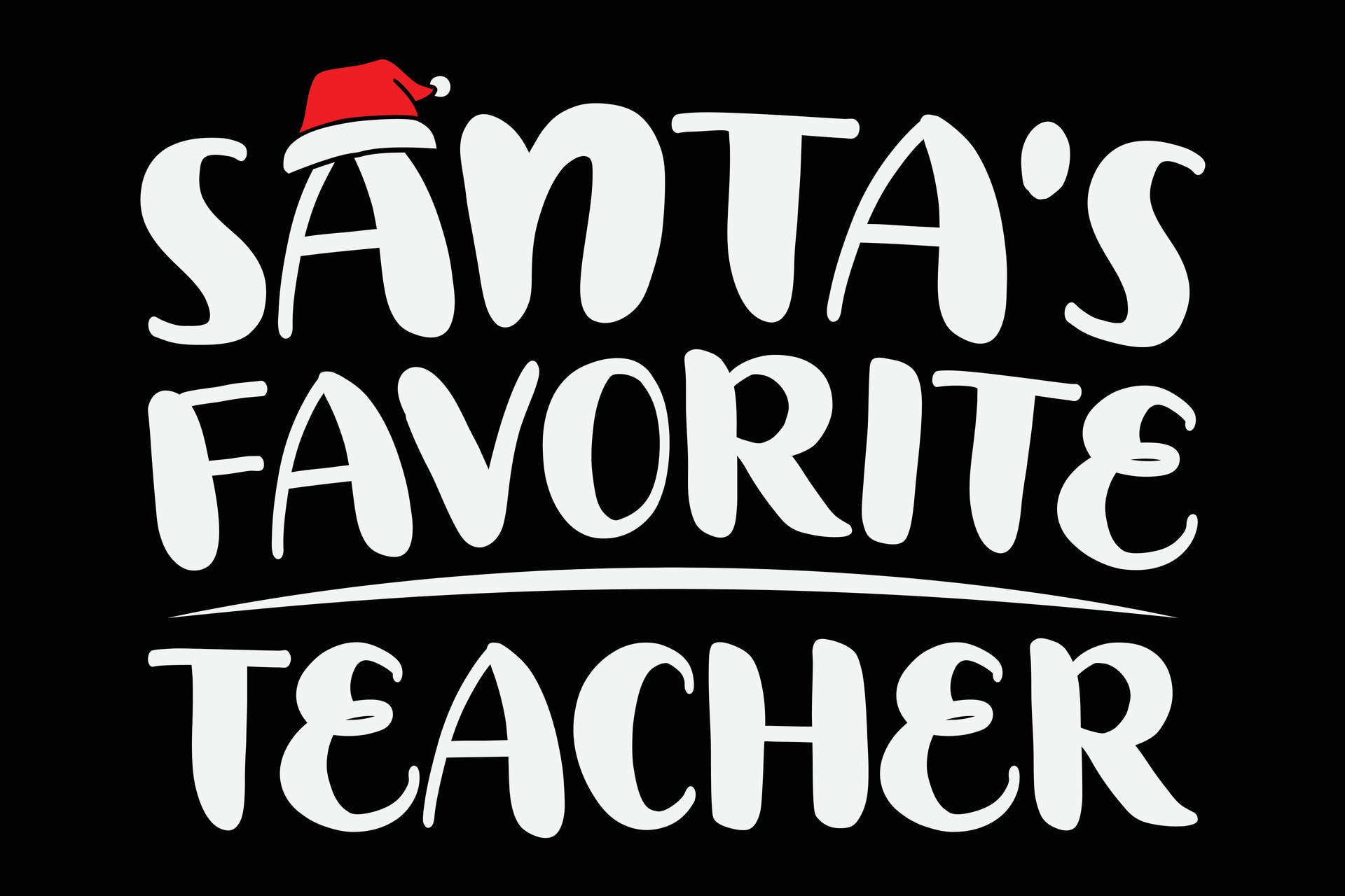 Santas Favorite Teacher Christmas T Shirt Design 35113470 Vector Art