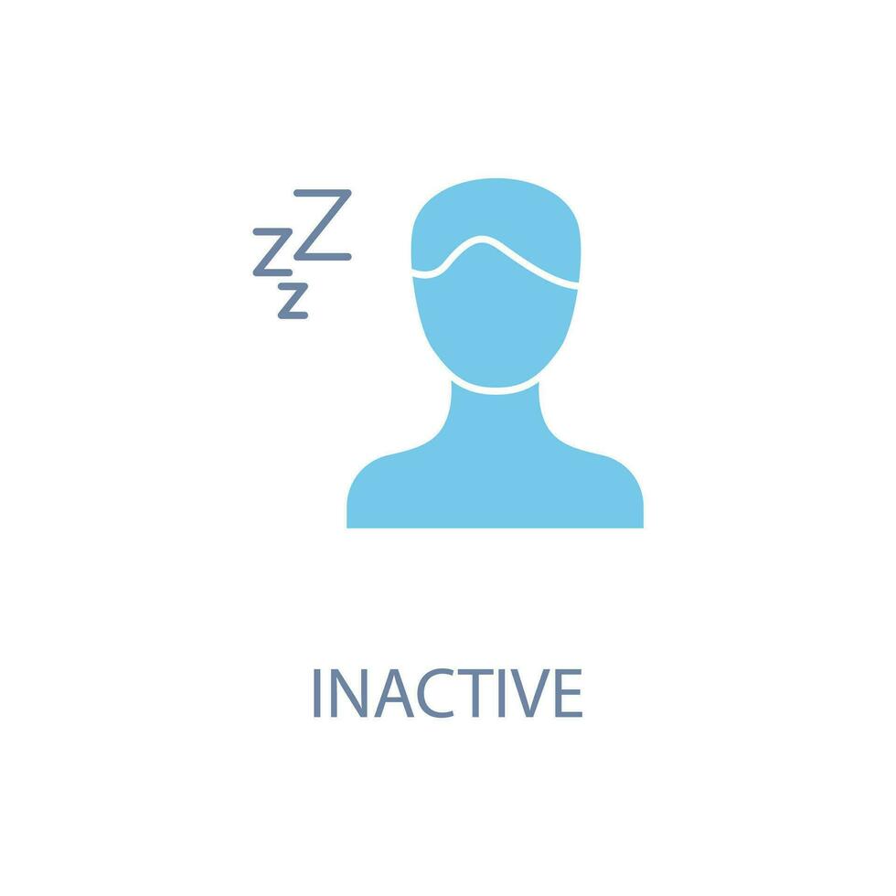 Inactive concept line icon. Simple element illustration. Inactive ...