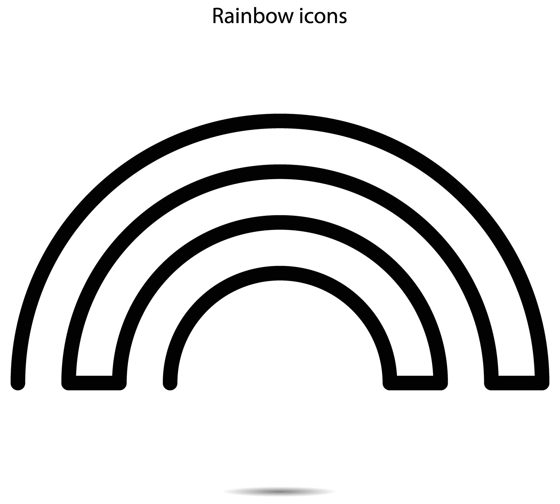Rainbow icon, Vector illustration 35118096 Vector Art at Vecteezy
