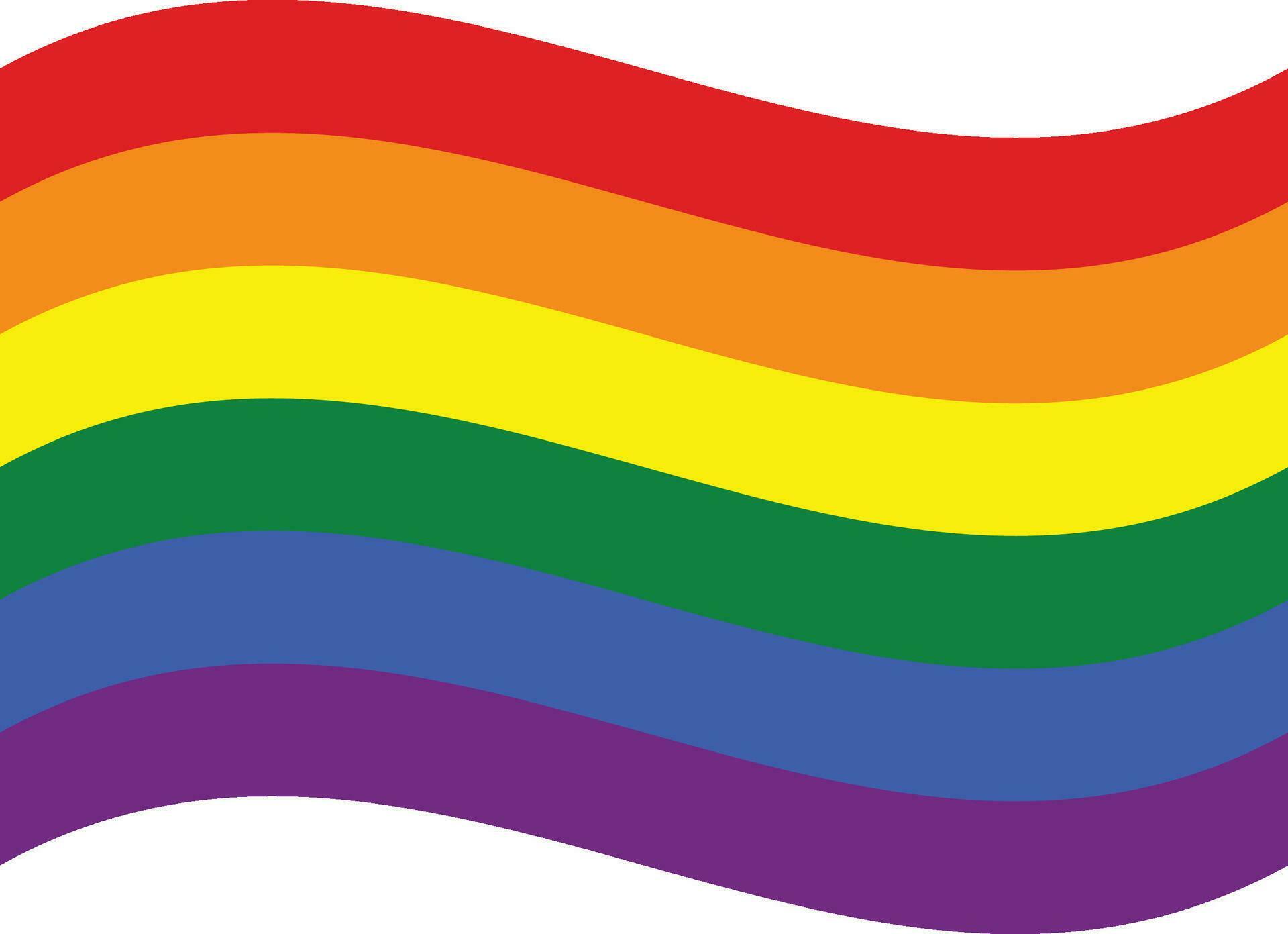 Gay Pride Flag in shape set. Traditional symbol for the entire LGBTQ ...