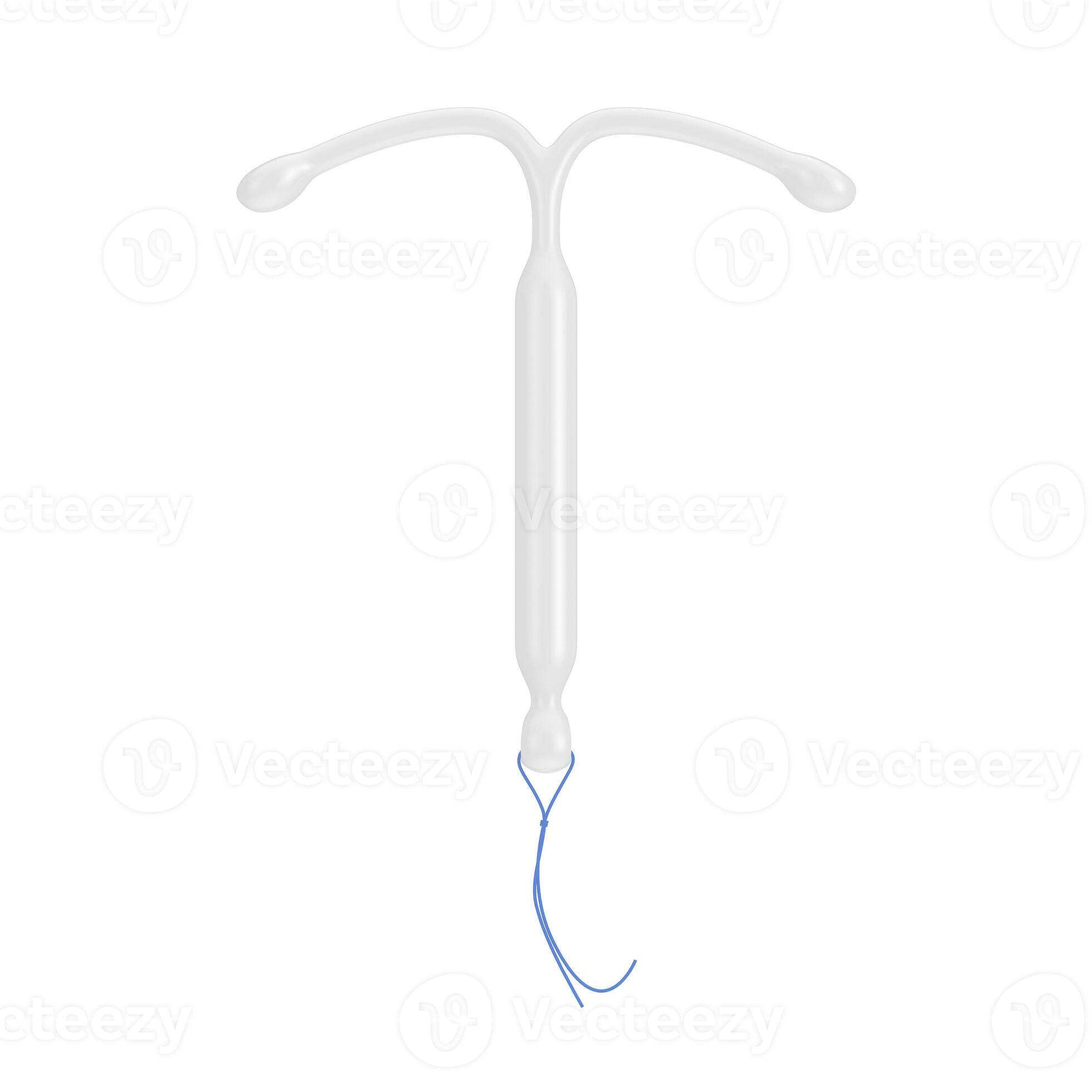 Birth Control Concept T Shape Iud Hormonal Intrauterine Device 3d