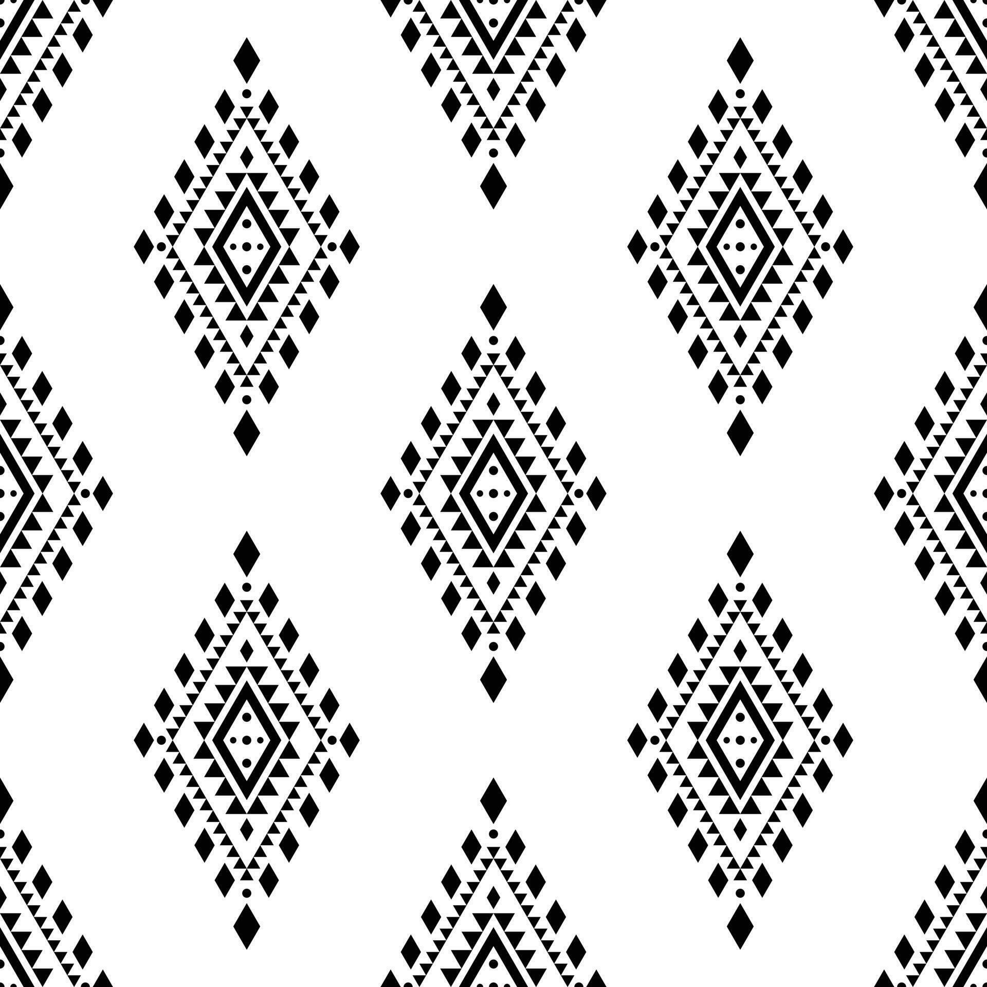 Abstract seamless tribal repeat pattern with Native American motive in ...