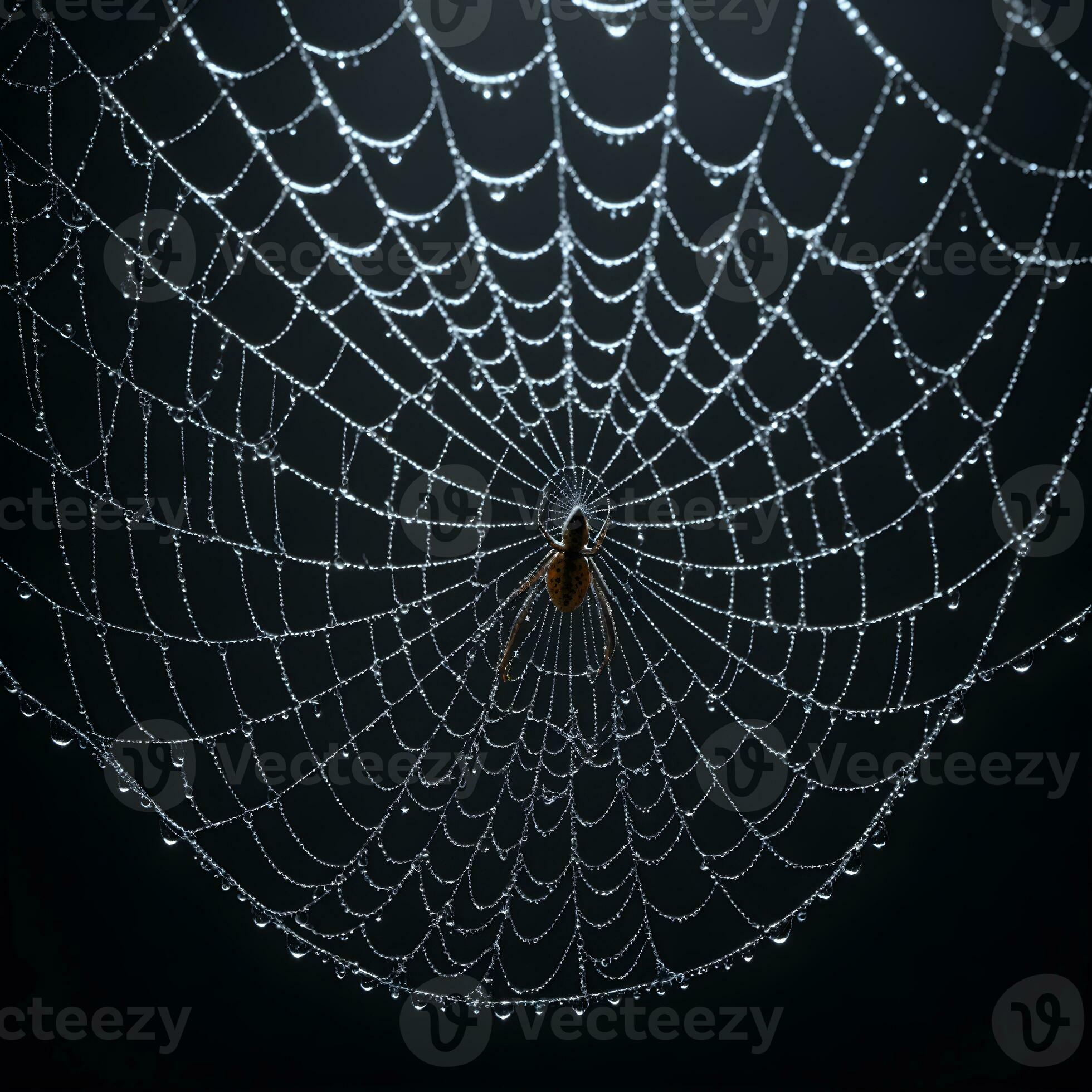 AI generated Spider Web Isolated in Black Background Ai Generative 35140862 Stock Photo at Vecteezy
