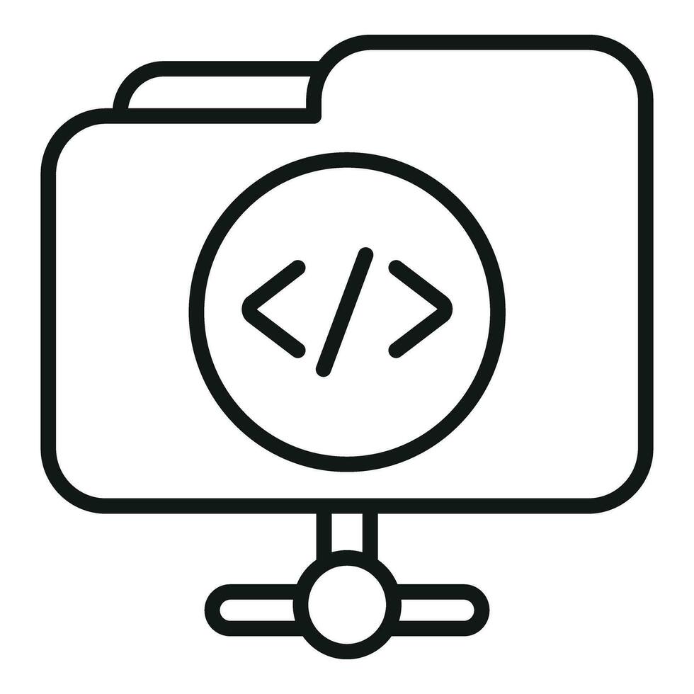 Folder System Api Icon Outline Vector Gear Hosting 35141424 Vector Art