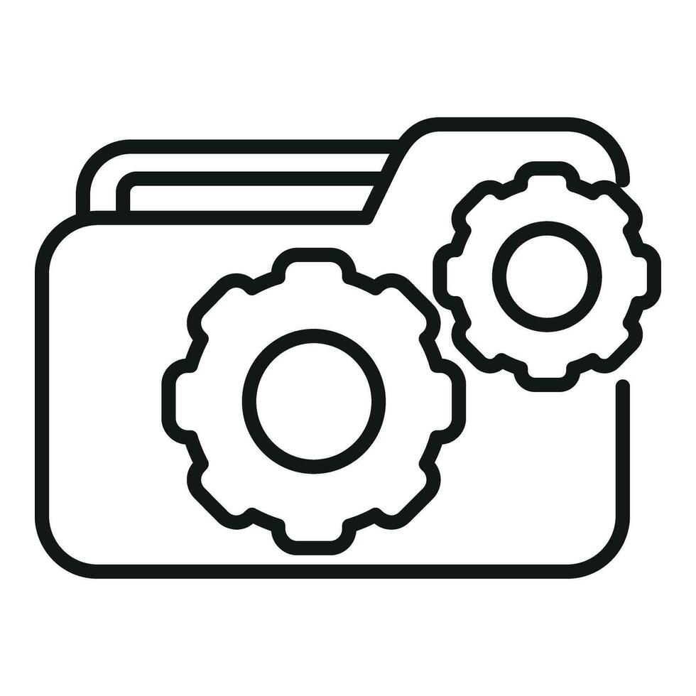 Folder data api icon outline vector. Monitor hosting mobile 35141502 ...