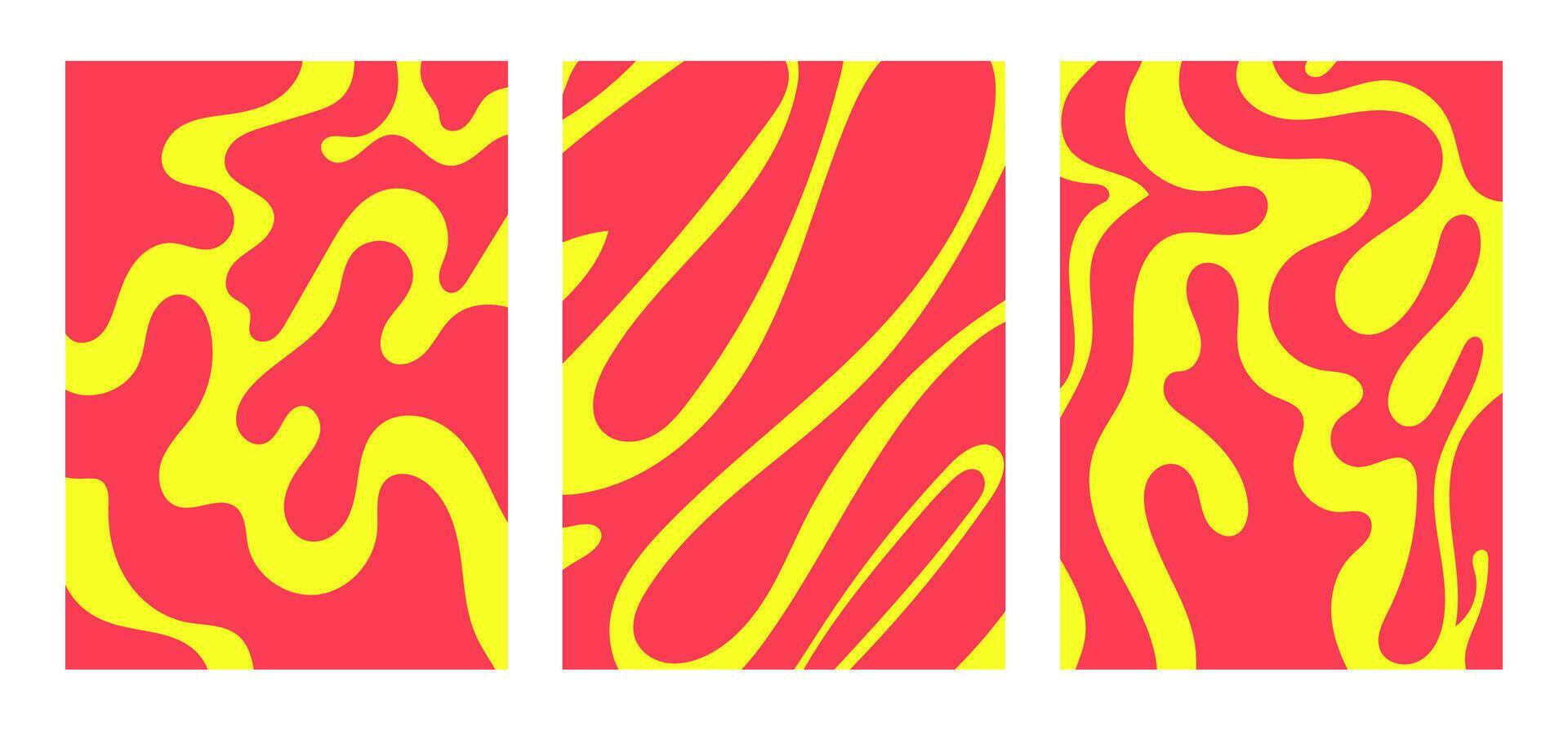 Groovy hippie 70s Yellow and pink color background in trendy retro ...