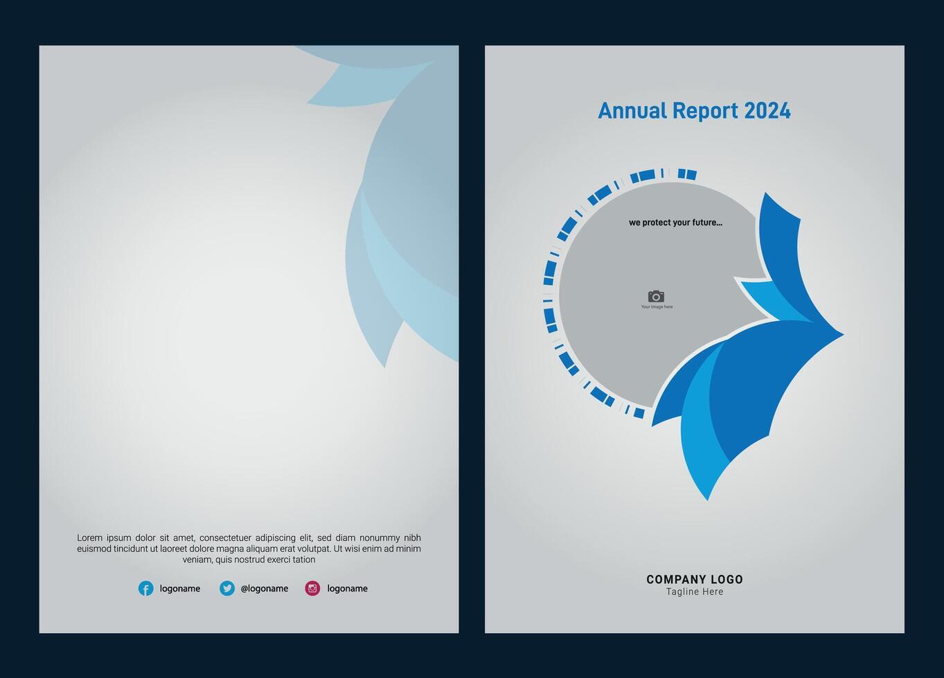 Annual Report Cover Design Editable 35142489 Vector Art At Vecteezy