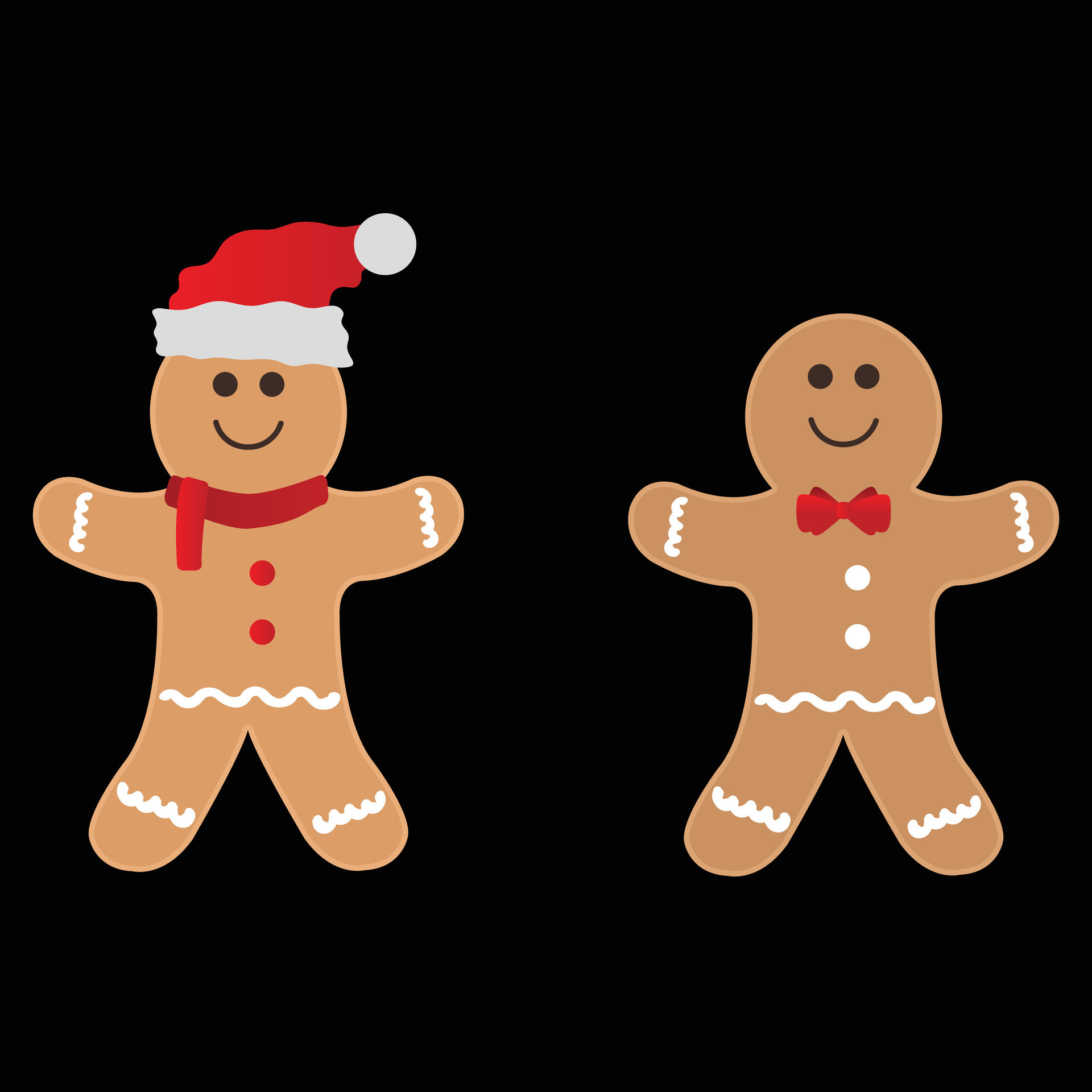 Christmas Gingerbread Man Vector Illustration 35143546 Vector Art At Vecteezy