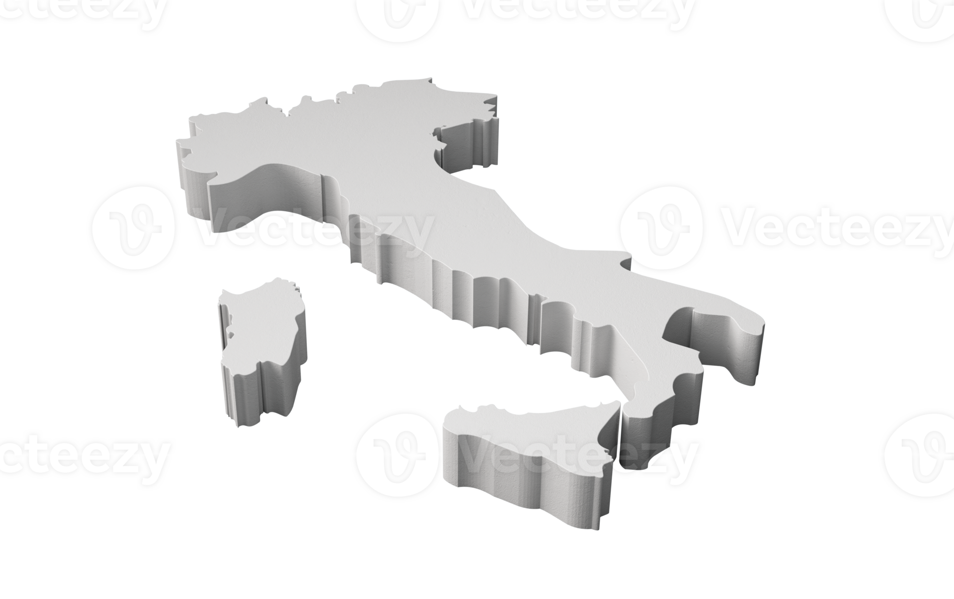 Italy 3D map Geography Cartography and topology 3D illustration 35143837 PNG