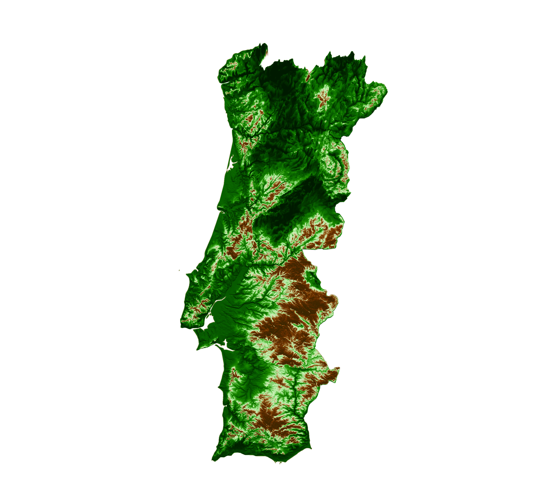 Portugal Topographic Map 3d Realistic Map Color 3d Illustration 35146564 Png