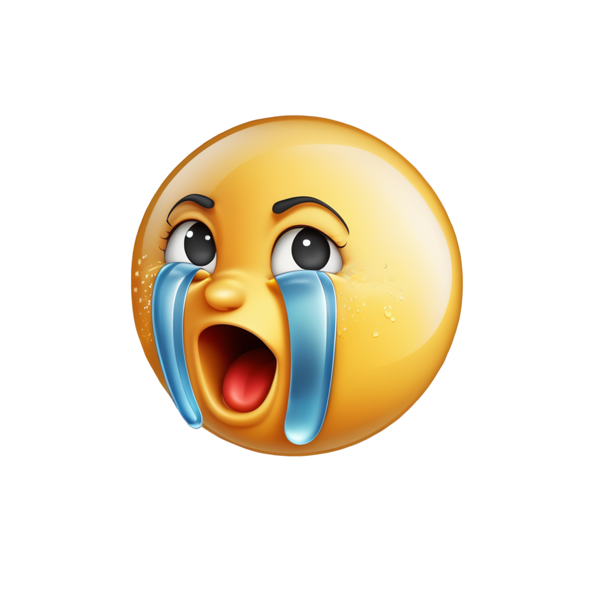 AI generated cry emoji 3d on transparent background PNG image 35148039 PNG