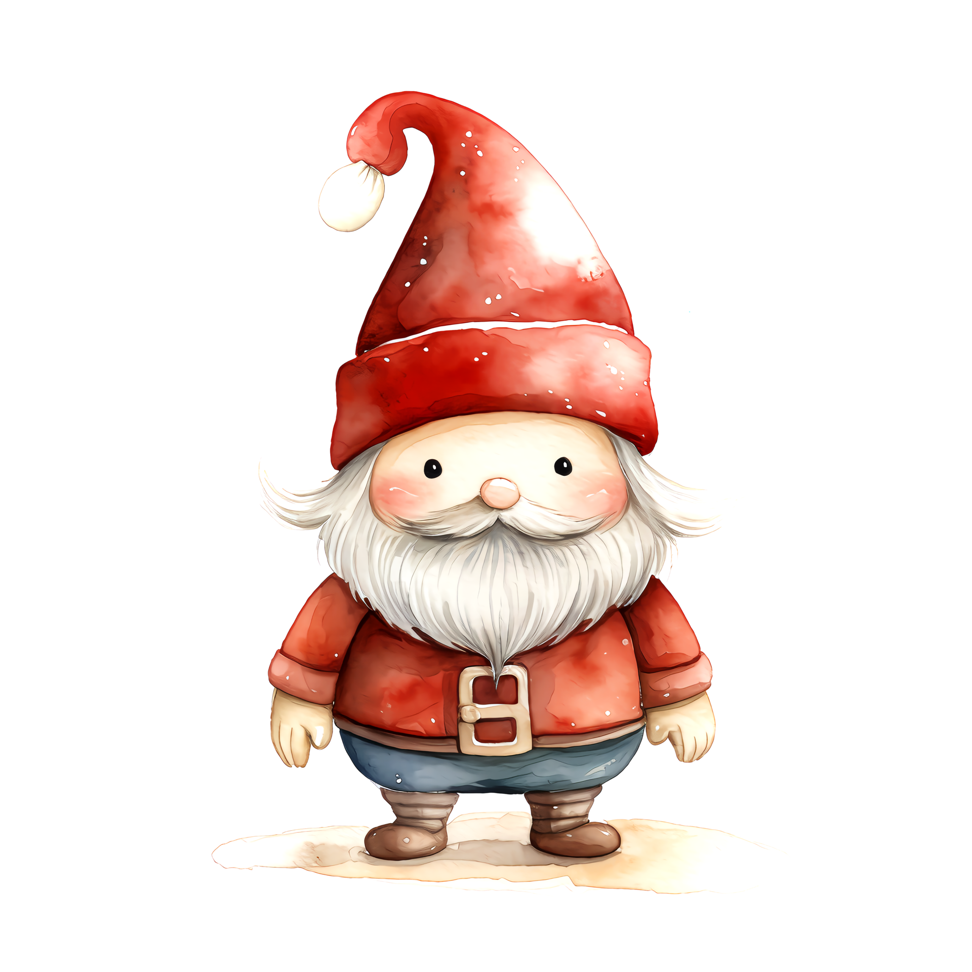 Ai Generated Watercolor Christmas Gnome Clipart Ai Generated
