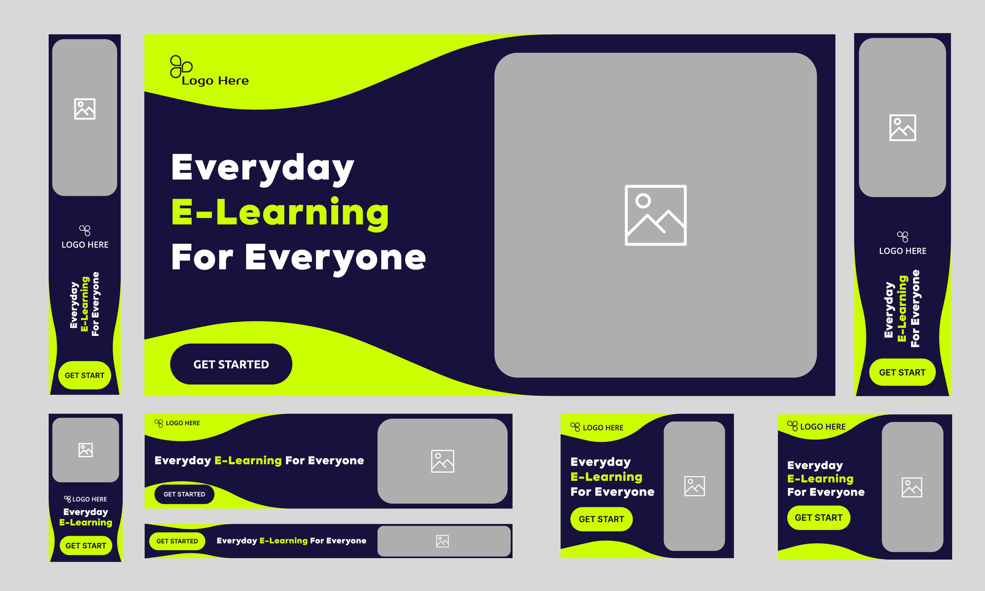 Multipurpose web set banner design for social media post, education ...