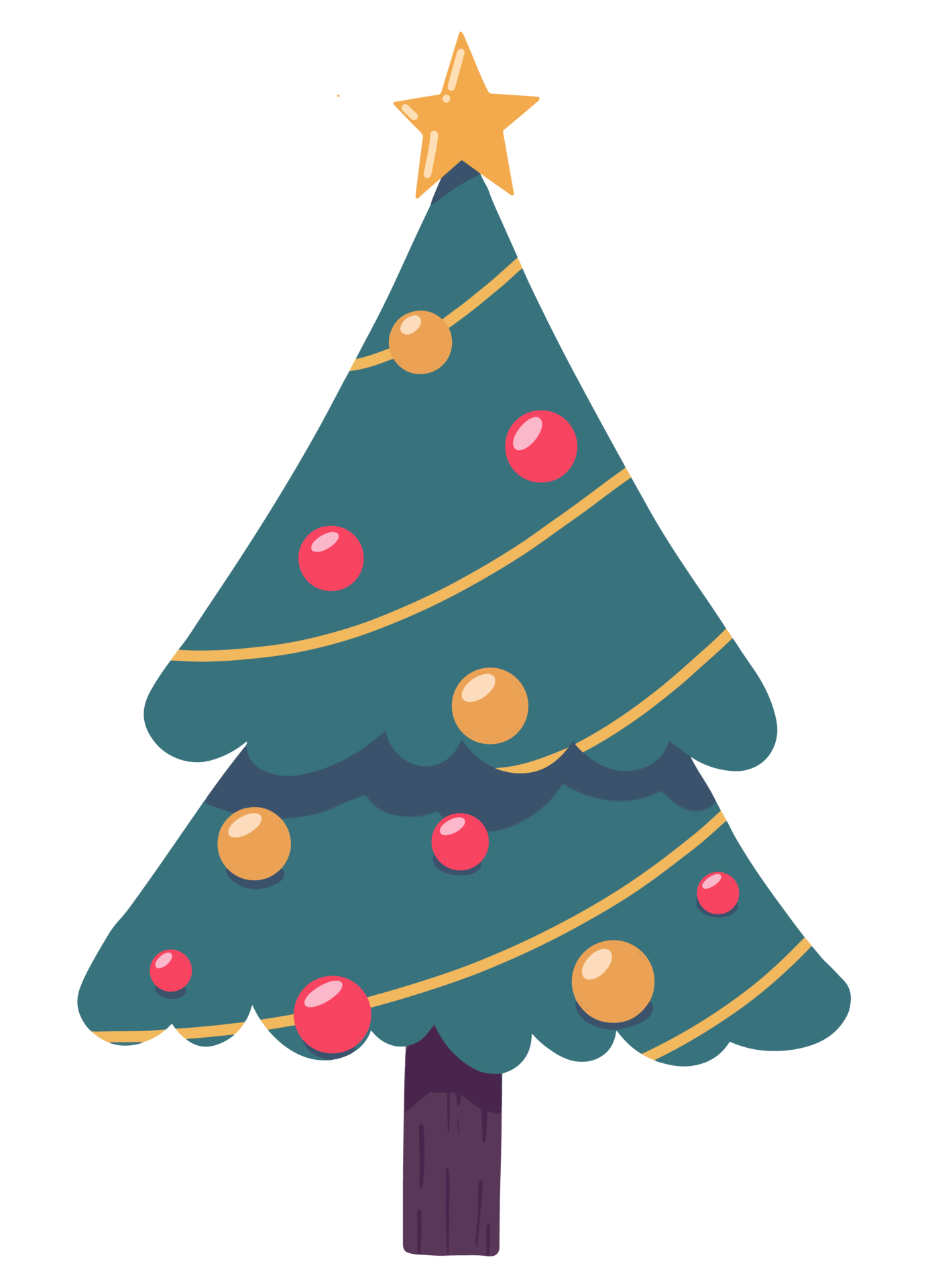 Colorful Christmas tree hand drawn style 35155570 PNG Colorful Christmas tree hand drawn style 35155570 PNG