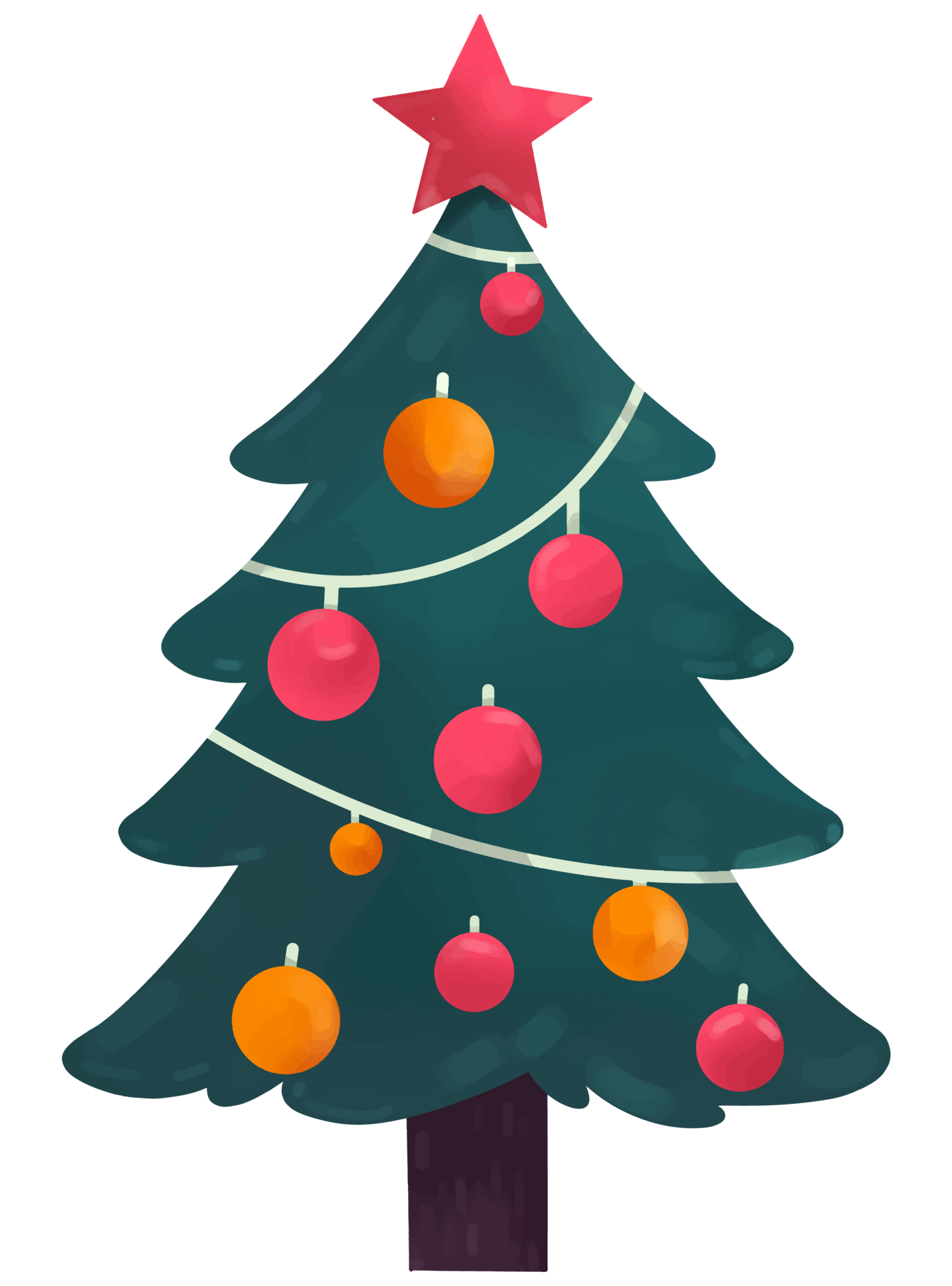 Colorful Christmas tree hand drawn style 35155574 PNG Colorful Christmas tree hand drawn style 35155574 PNG