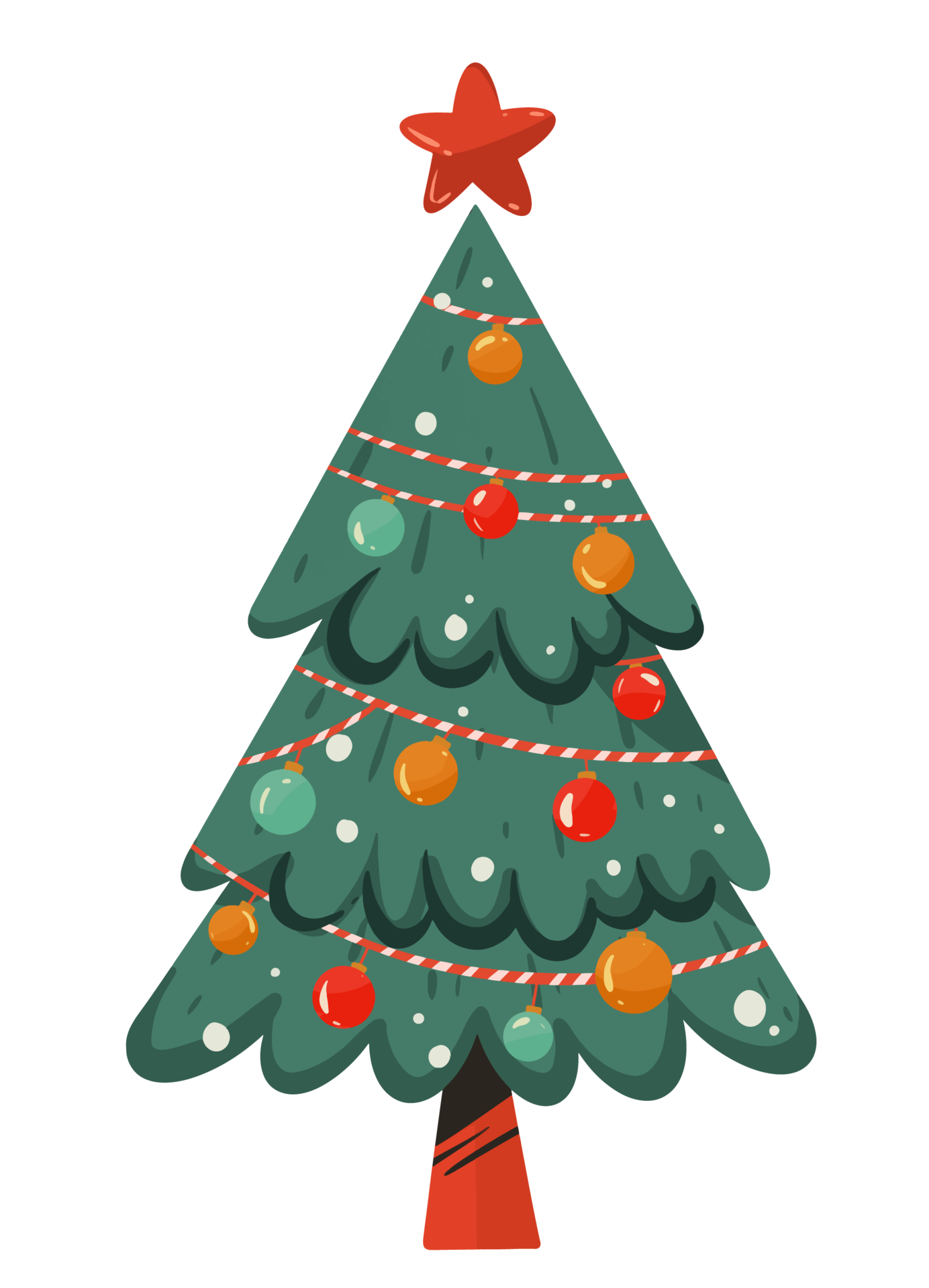 Colorful Christmas tree hand drawn style 35155588 PNG Colorful Christmas tree hand drawn style 35155588 PNG