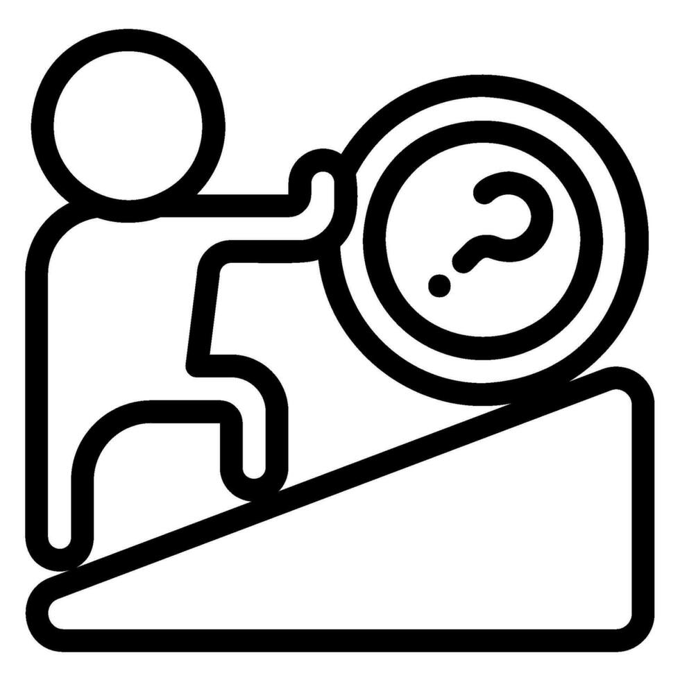 difficulties line icon 35156203 Vector Art at Vecteezy