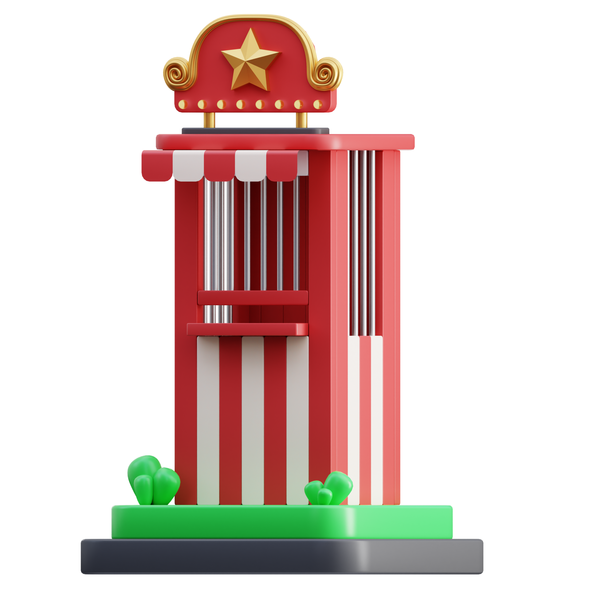 Ticket Counter carnival 3D Illustration 35157582 PNG