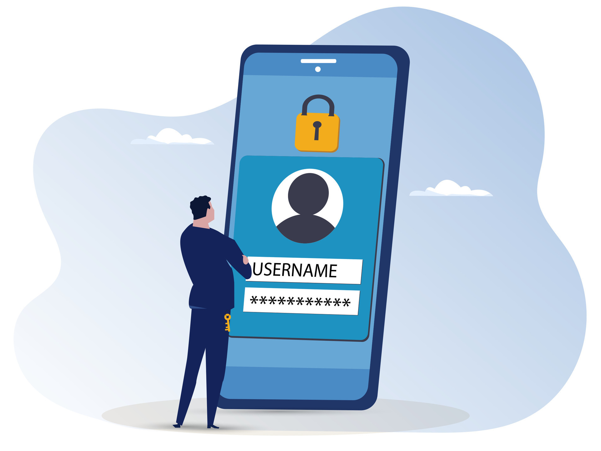 Strong Password For Cyber Security High Protection And Safety For Login Account Secure Data