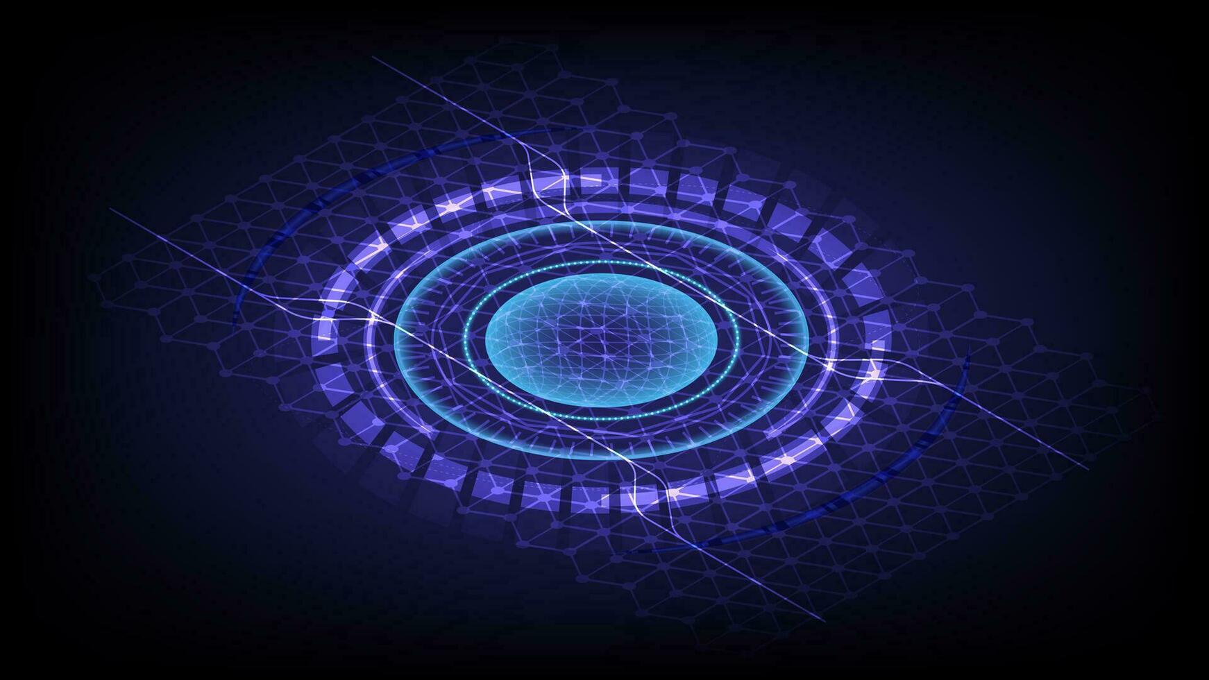 Artificial Intelligence AI concept with Digital Brain future technology background. Vector ...