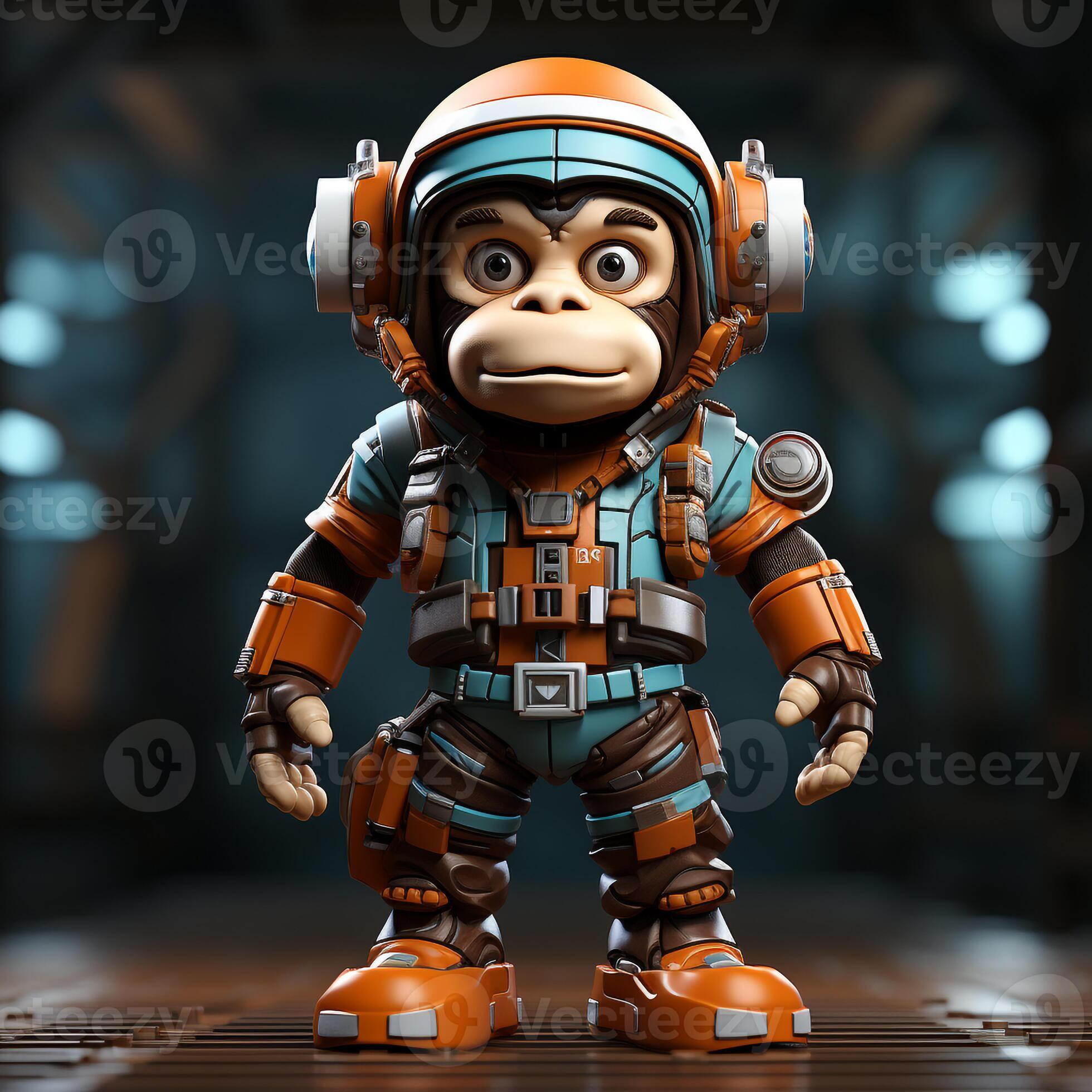 AI generated 3d robot monkey 35159518 Stock Photo at Vecteezy