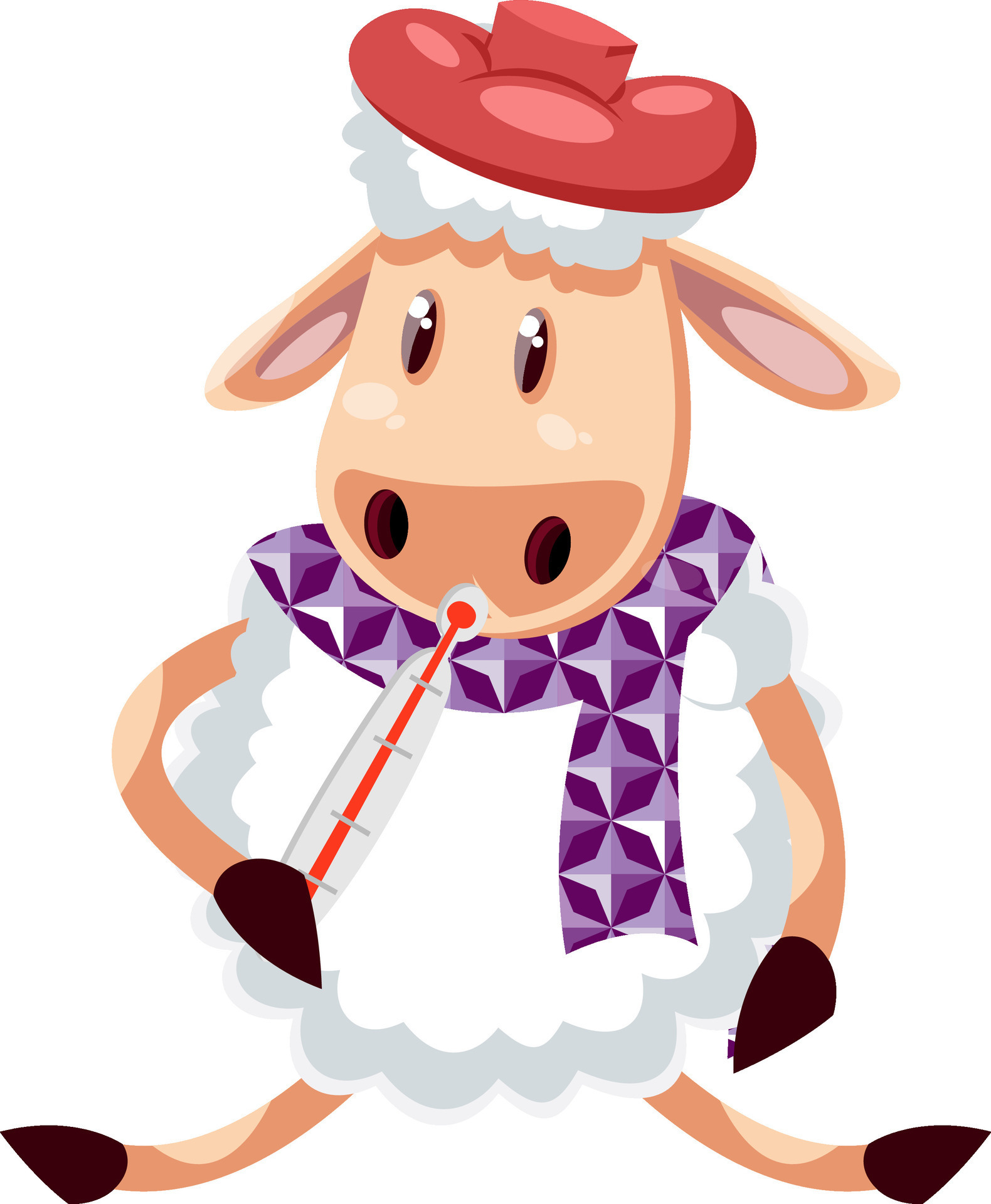 Sheep is ill, illustration, vector on white background. 35160078 Vector Art at Vecteezy