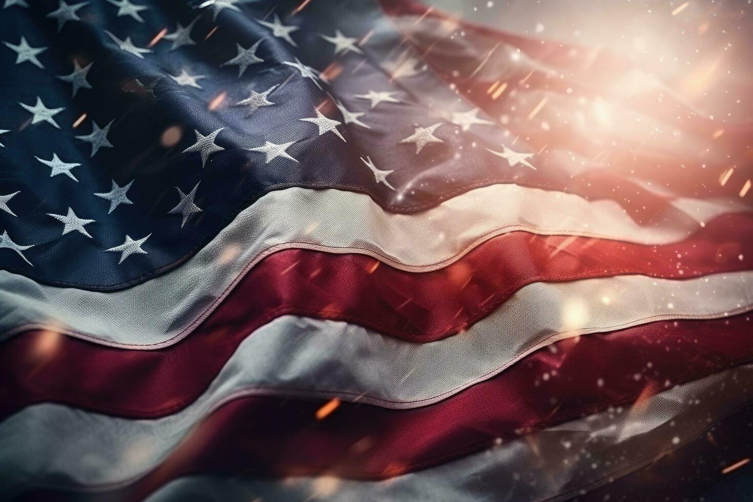 Ai Generated American Flag Background Flag Of The United States Of America Close Up American