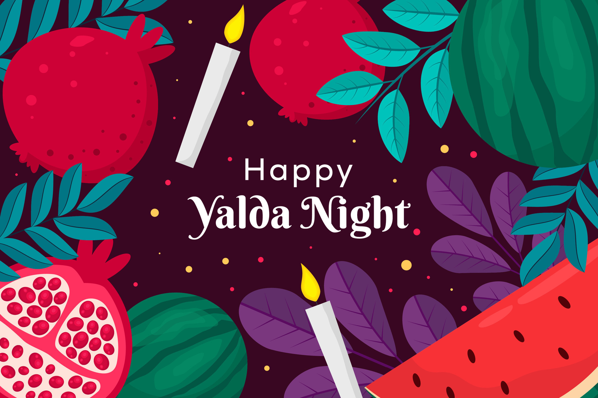flat design Happy Yalda Night background illustration 35163078 Vector Art at Vecteezy