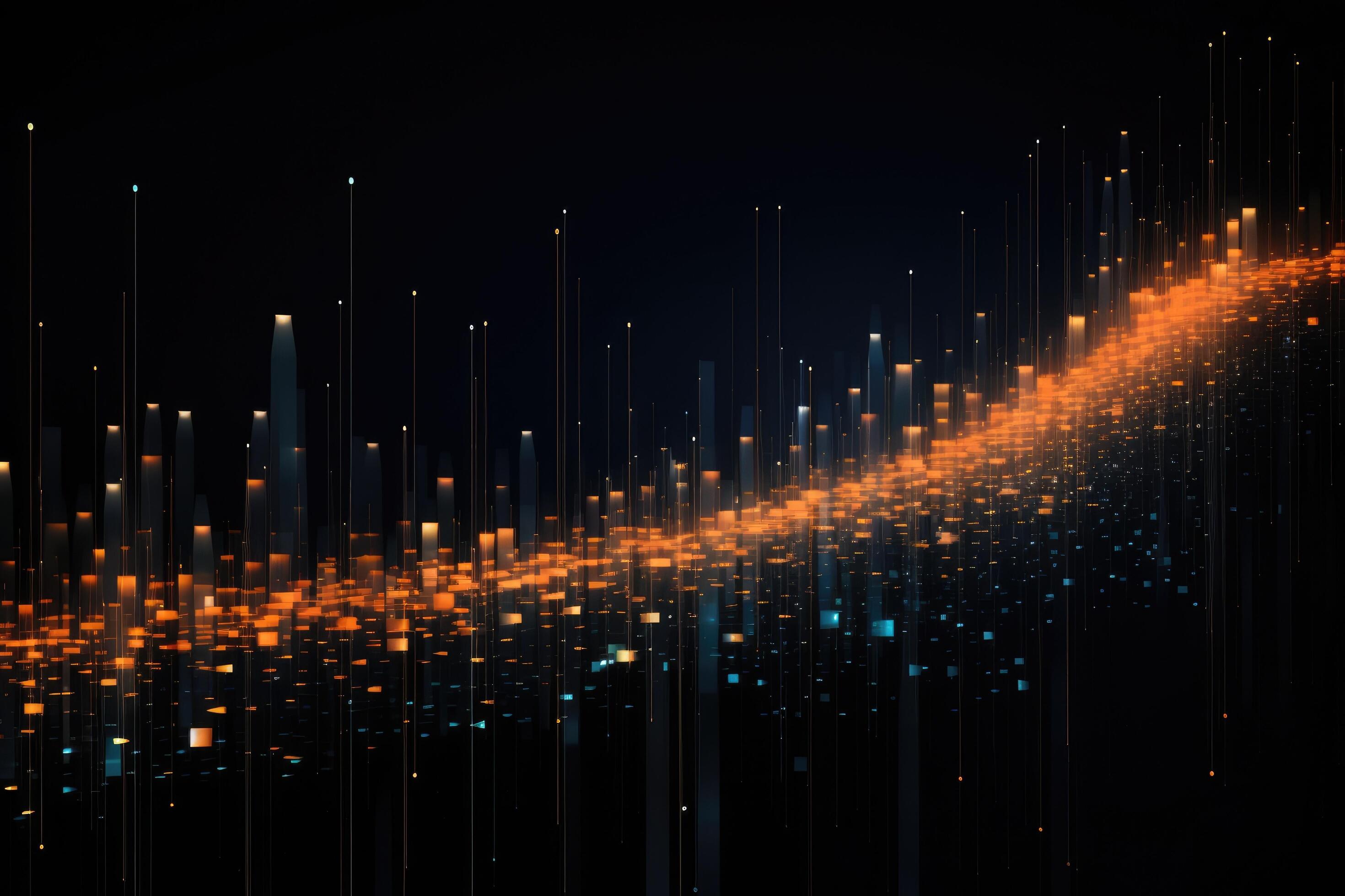 AI generated Abstract background with dynamic particles. Futuristic technology style. Elegant ...