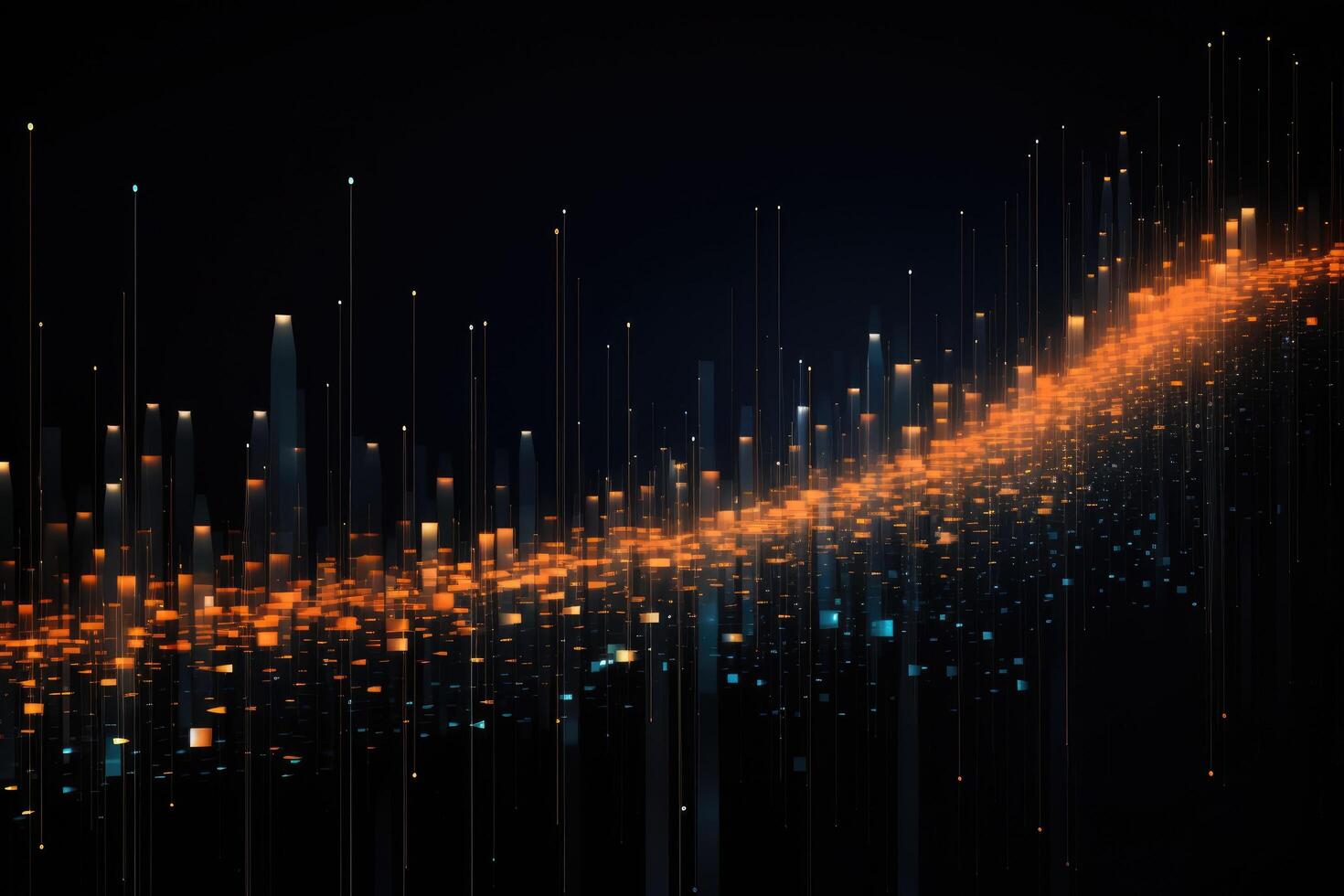 AI generated Abstract background with dynamic particles. Futuristic technology style. Elegant ...