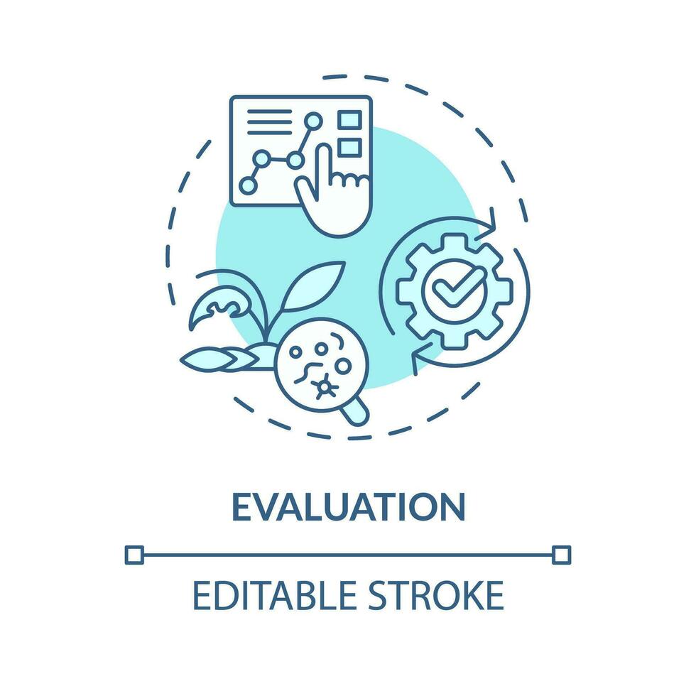 2d Editable Blue Evaluation Icon Monochromatic Isolated Vector