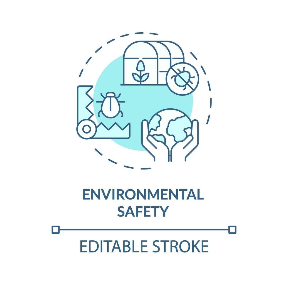 2d Editable Blue Environmental Safety Icon Monochromatic Isolated
