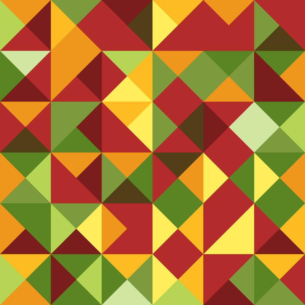 Vector Abstract Geometric Cube And Triangle Angular Colorful Pattern