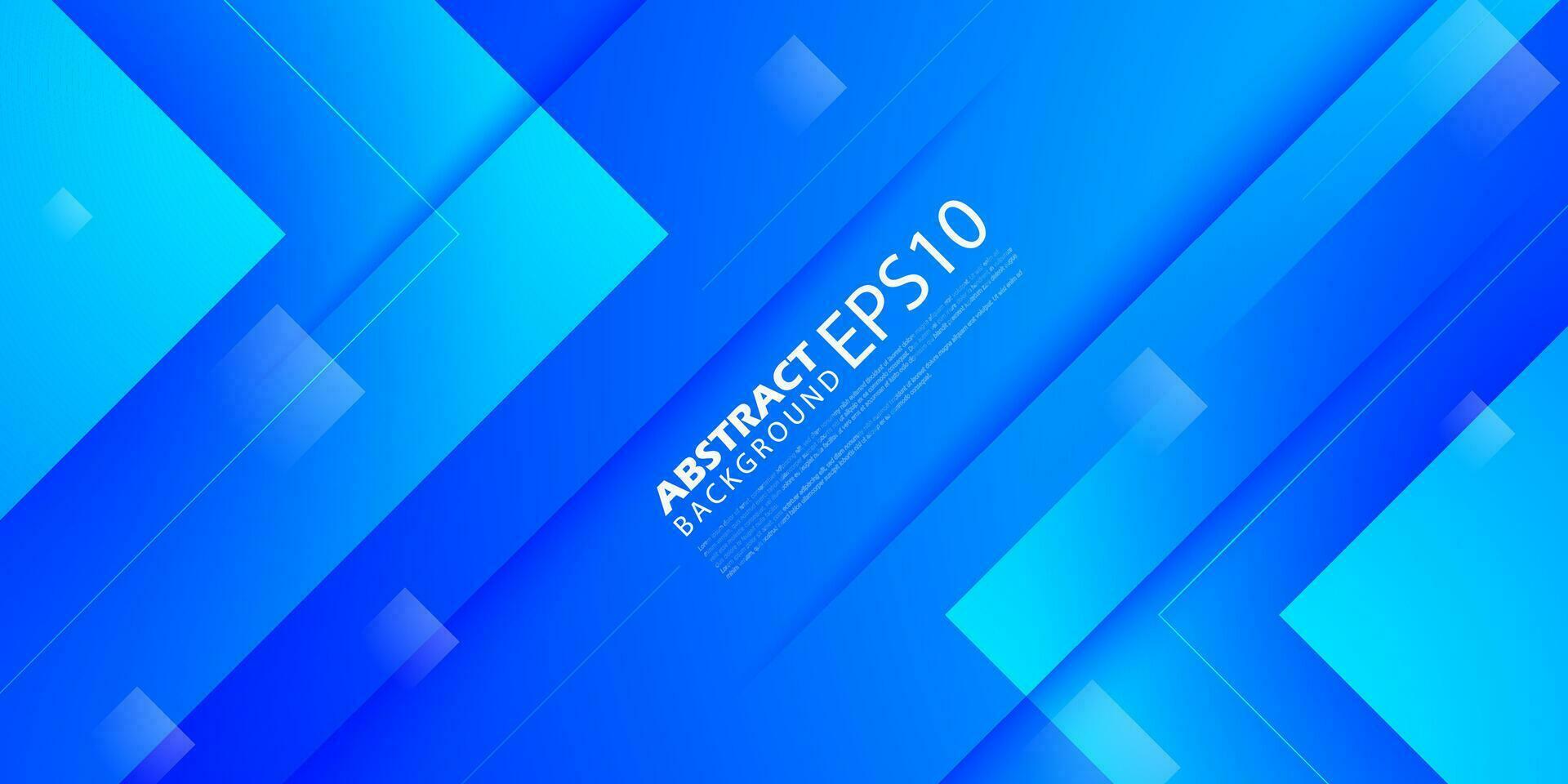Abstract Geometric Futuristic Blue Background With Colorful Bright