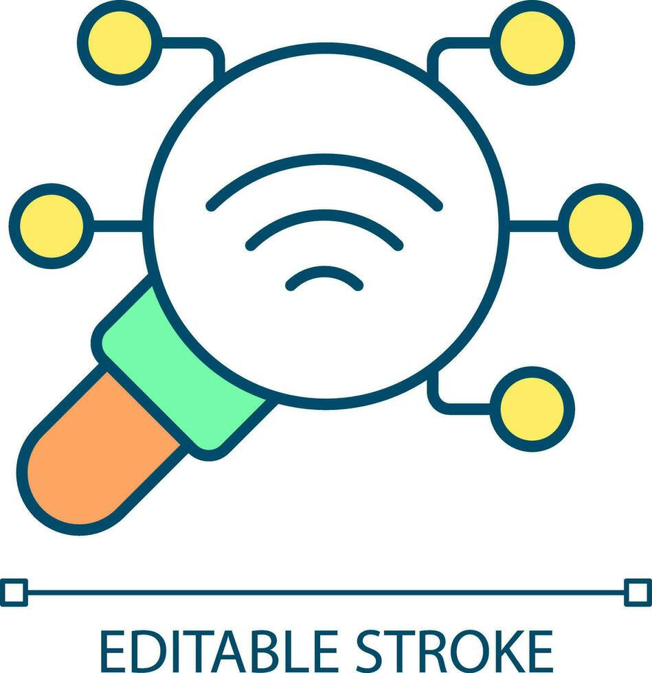 2D editable establish baselines icon representing predictive ... 2D editable establish baselines icon representing predictive ...