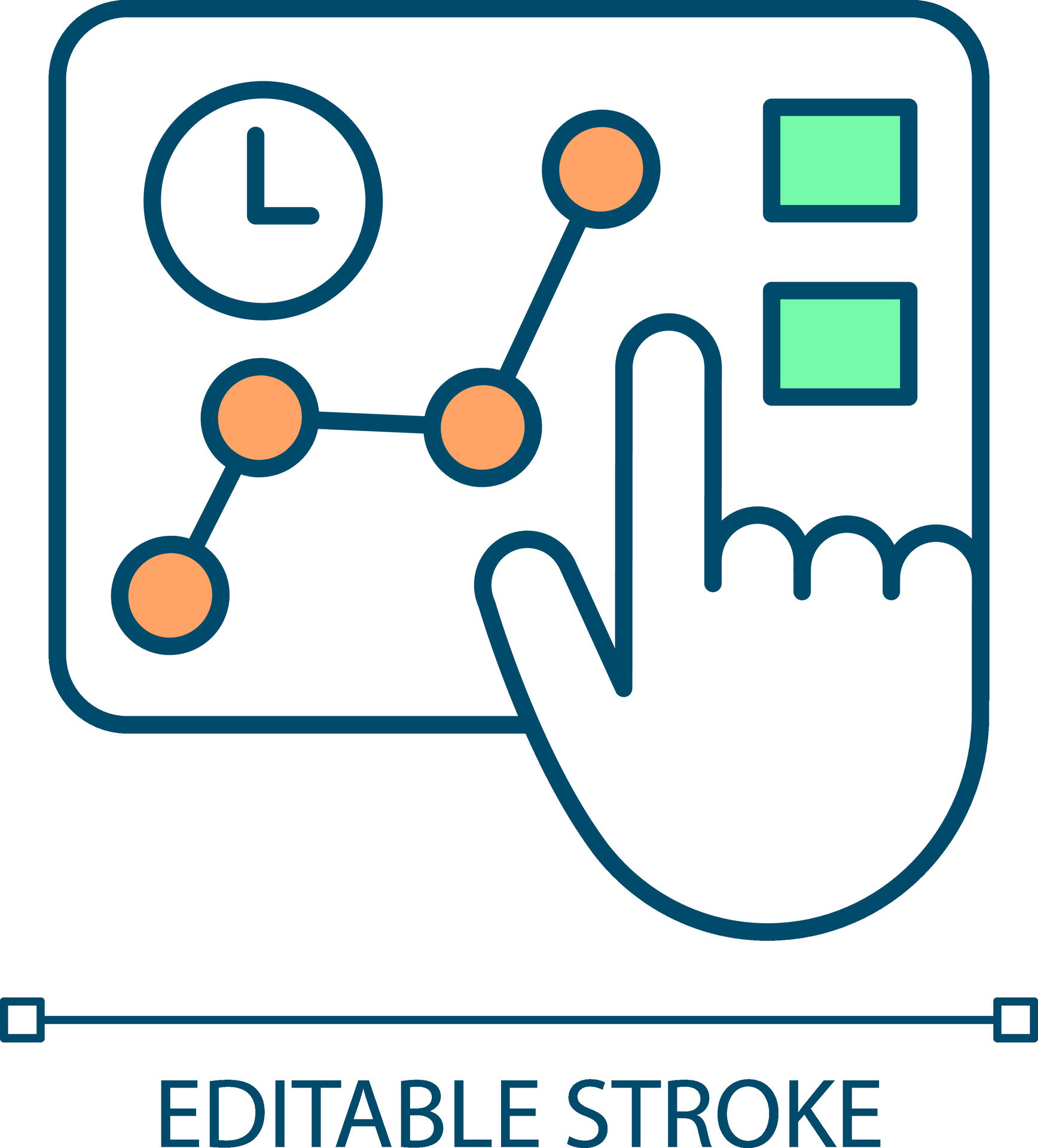2D improve maintenance planning icon representing predictive ... 2D improve maintenance planning icon representing predictive ...