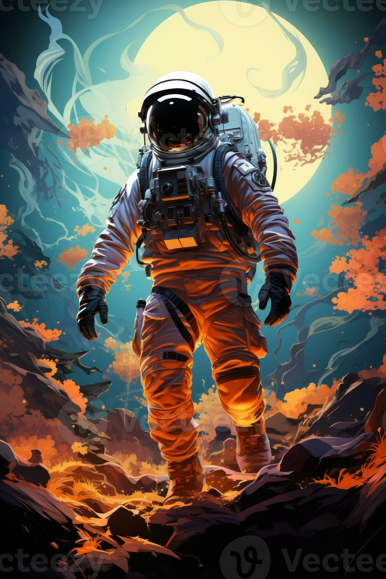 Cartoon astronaut wallpaper store