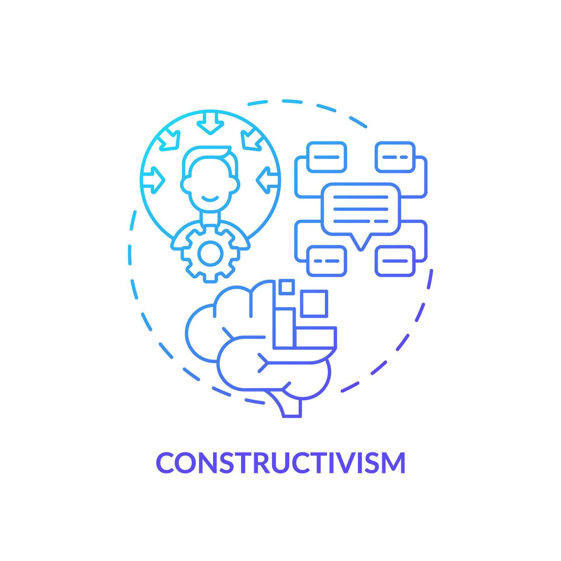 2d Gradient Constructivism Icon Simple Vector Thin Line Illustration