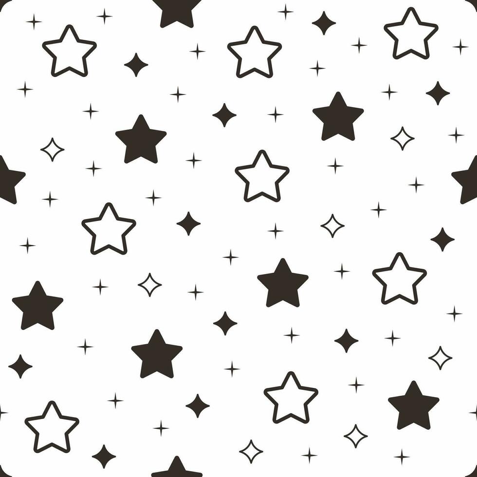 Seamless star pattern design, simple flat unique star pattern template ...